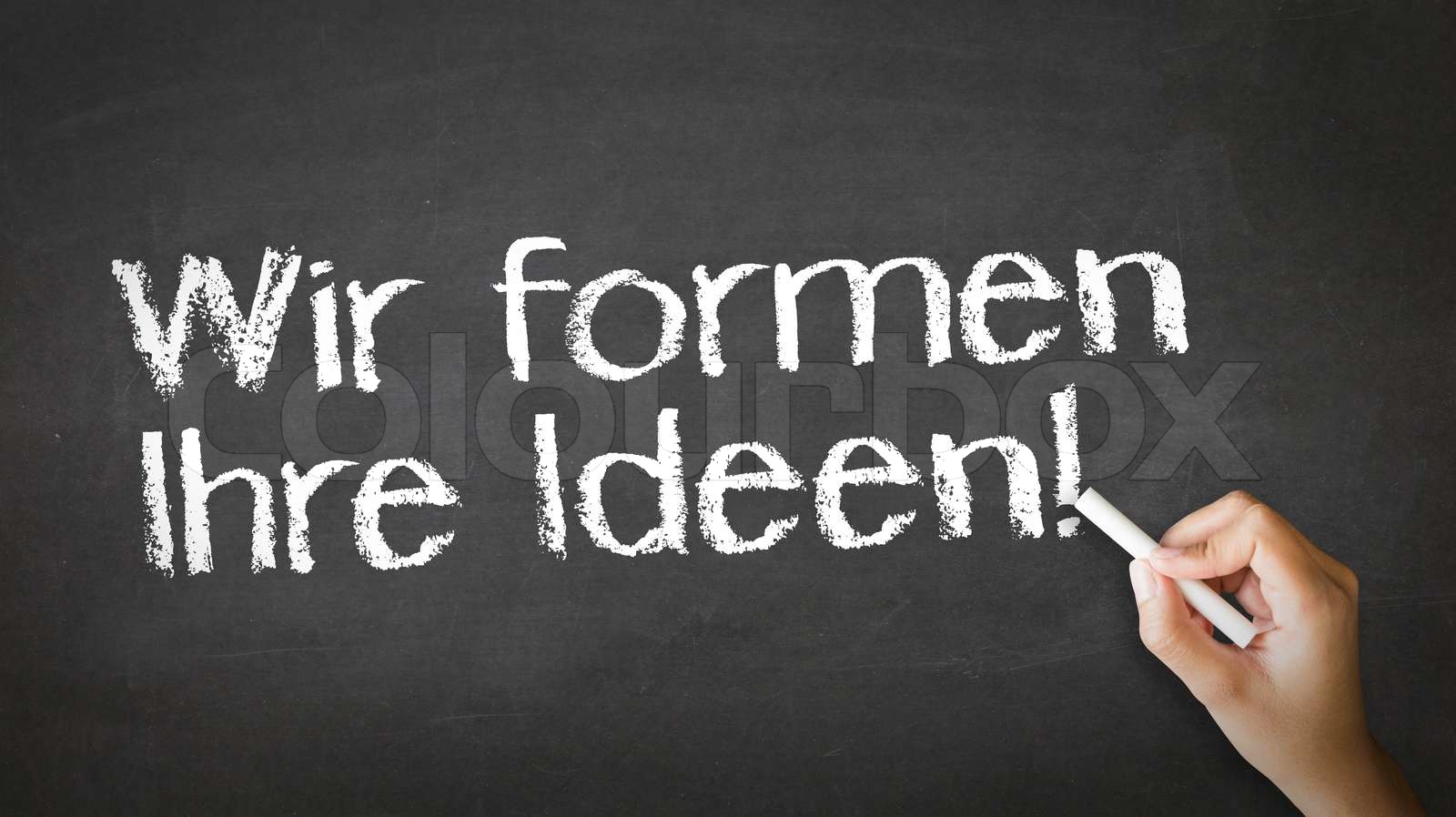 We Shape Your Ideas Chalk Illustration | Stock image | Colourbox