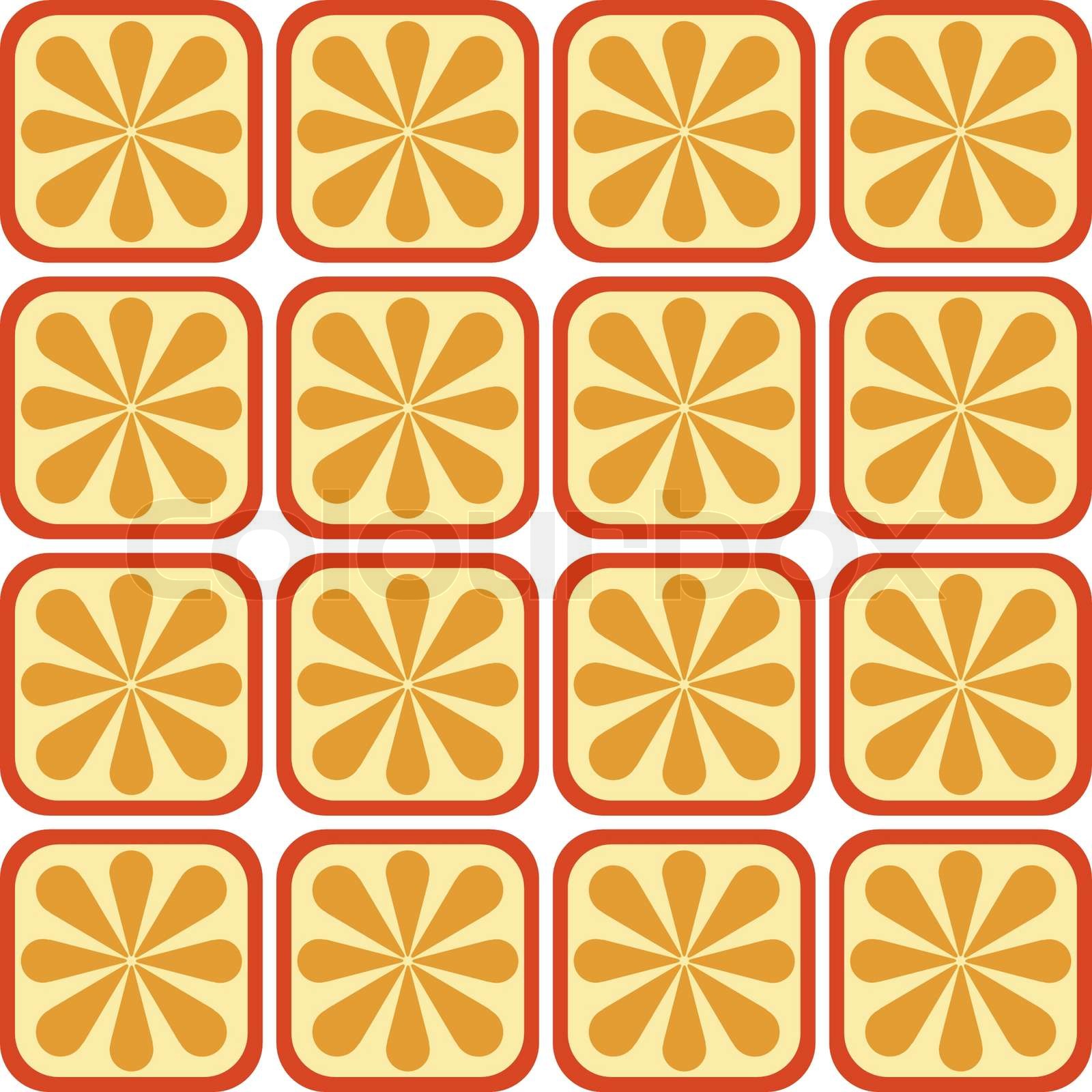 seamless orange pattern | Stock vector | Colourbox