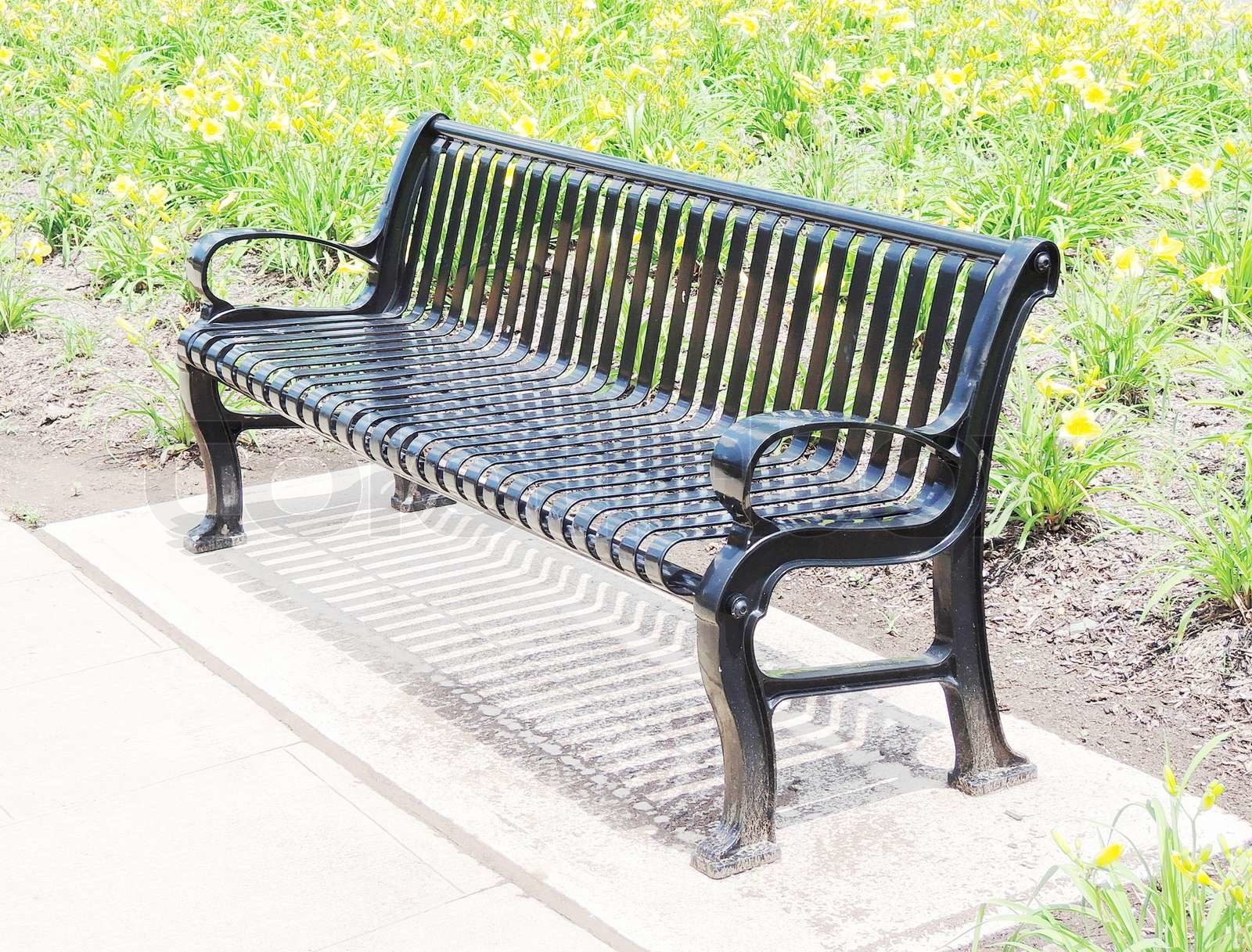 black metal bench | Stock image | Colourbox