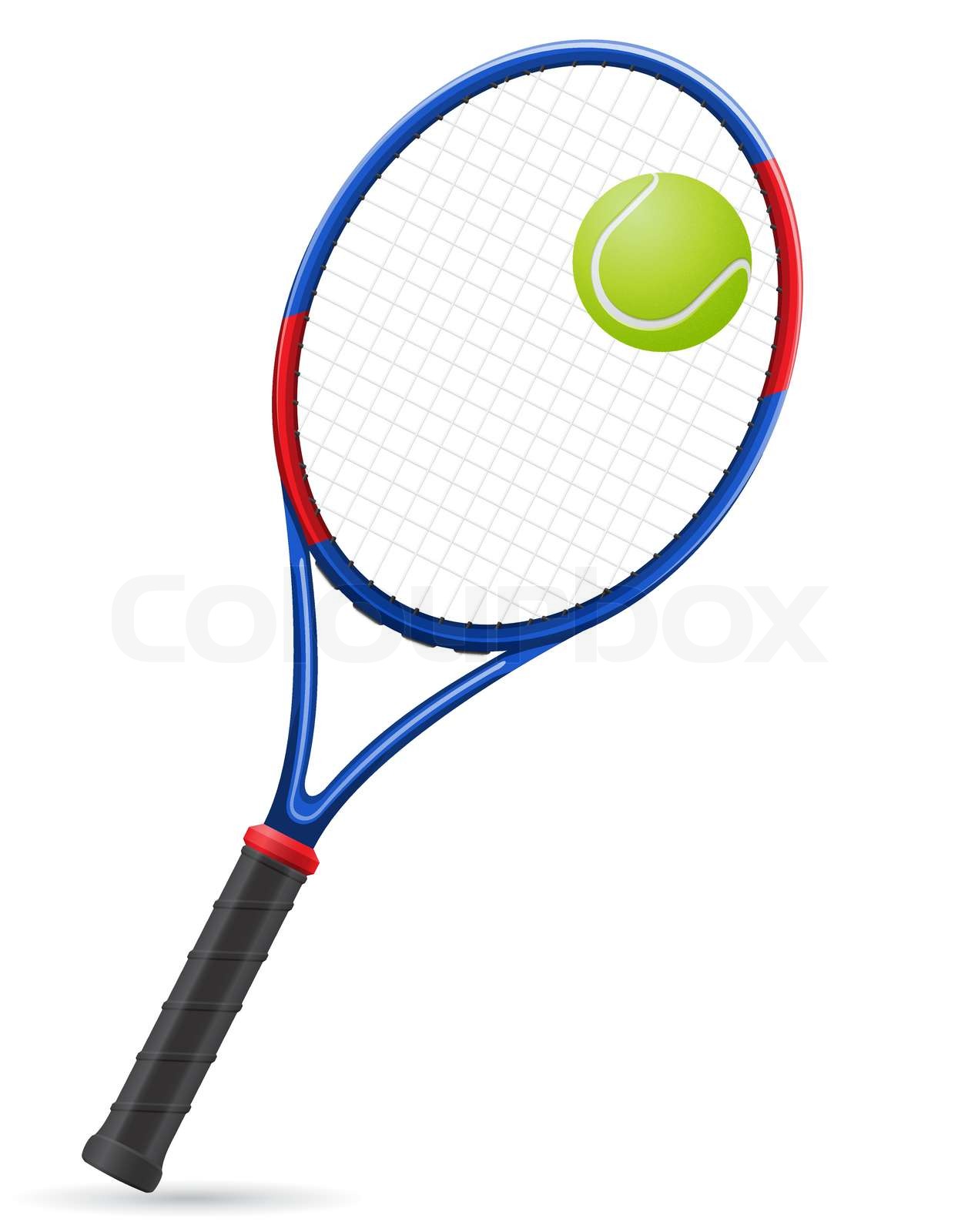 tennis racket and ball vector illustration | Stock vector | Colourbox