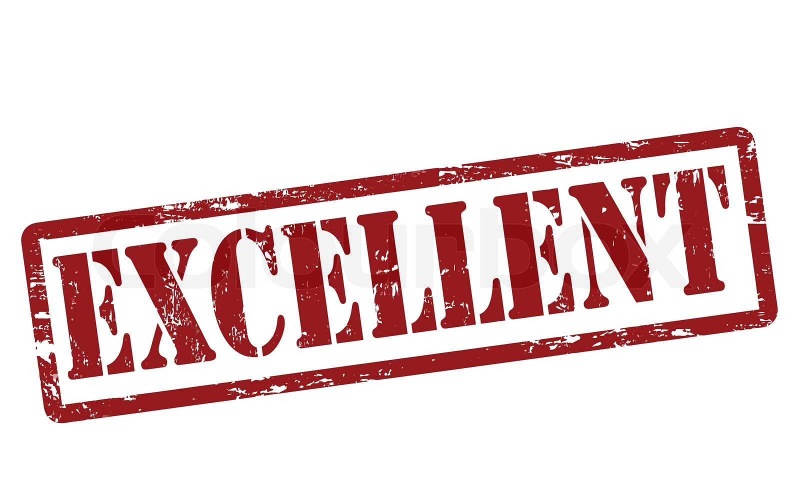 Excellent stamp | Stock vector | Colourbox