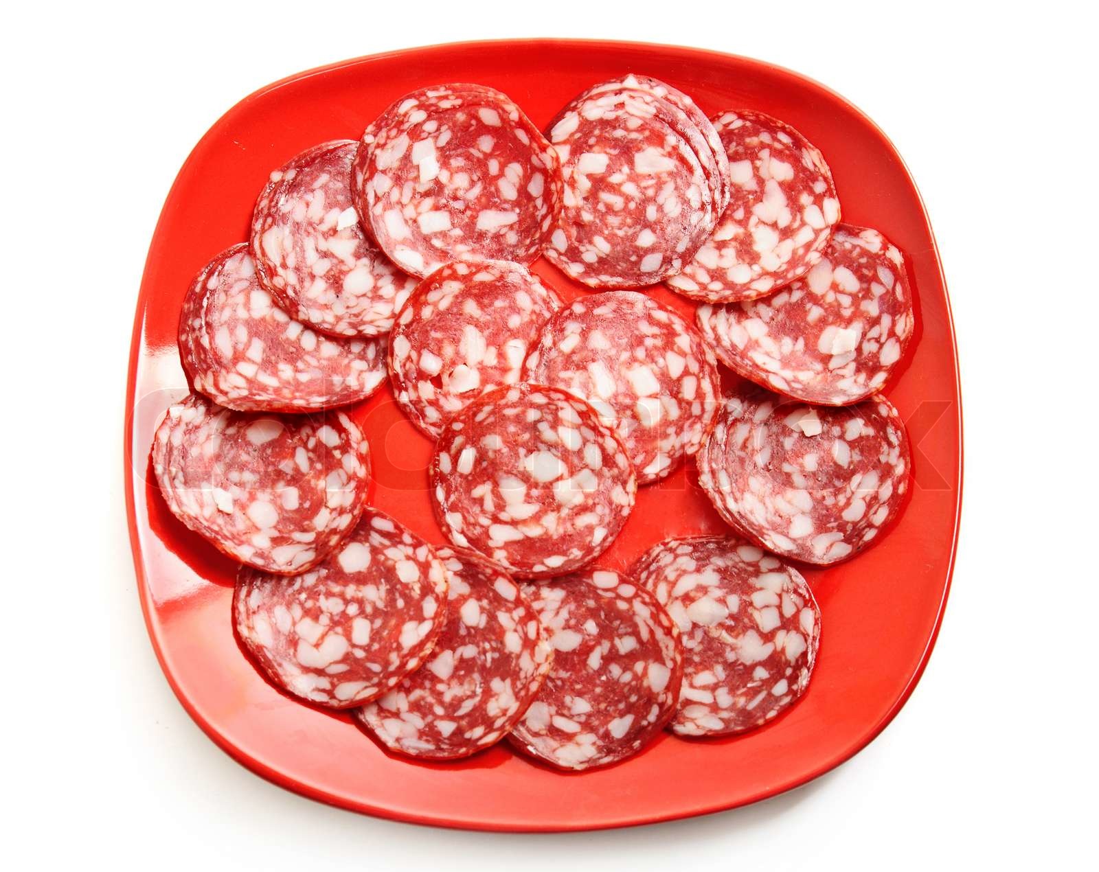 Wurst auf dem Teller | Stock Bild | Colourbox