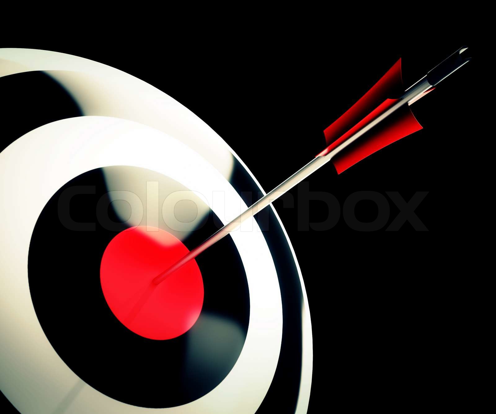 Bulls eye Target Shows Successful Winning Perfect Aim | Stock image ...