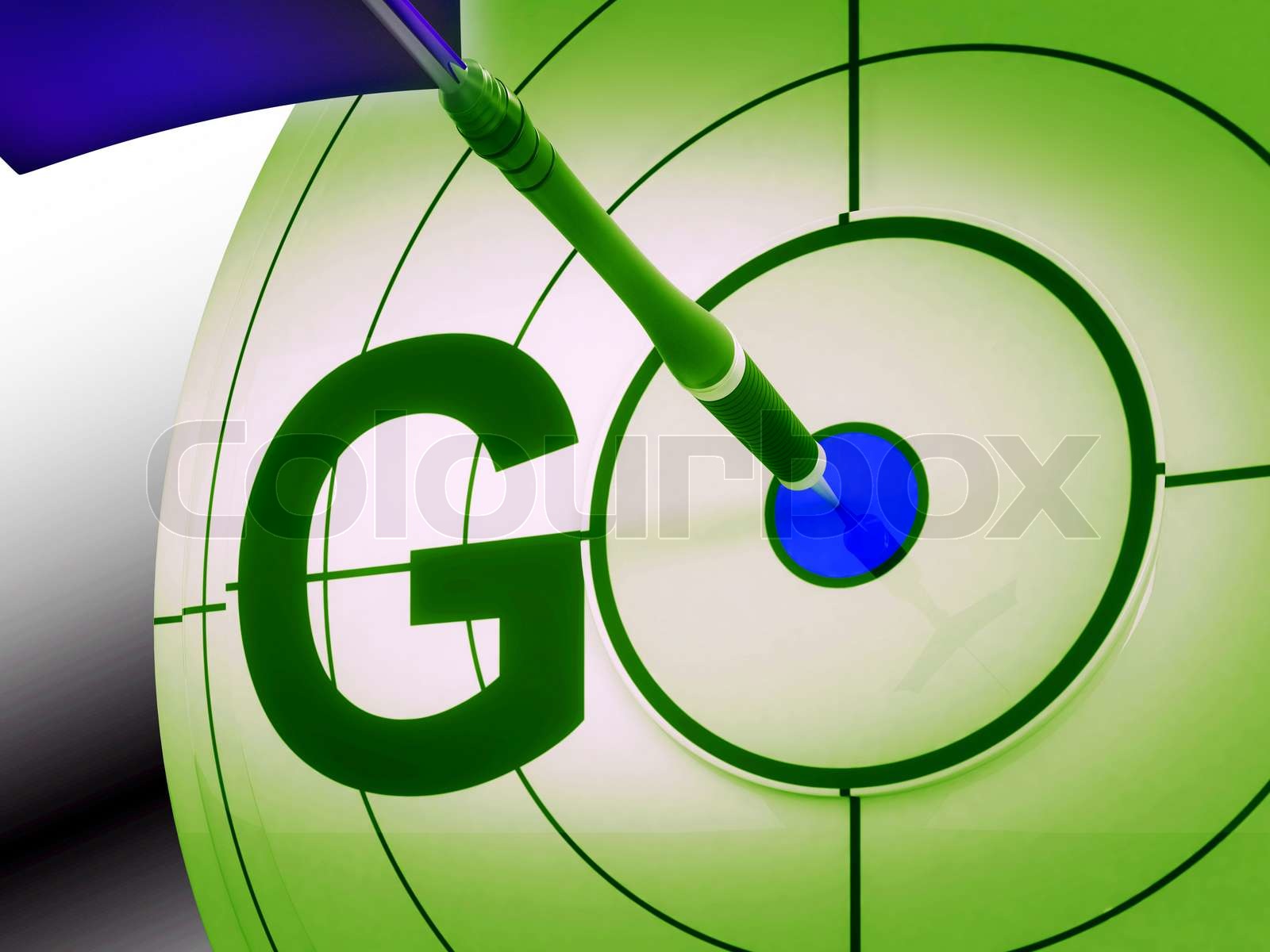 Gehe zeigt Zeichen zu initiieren und zu Beginn | Stock Bild | Colourbox