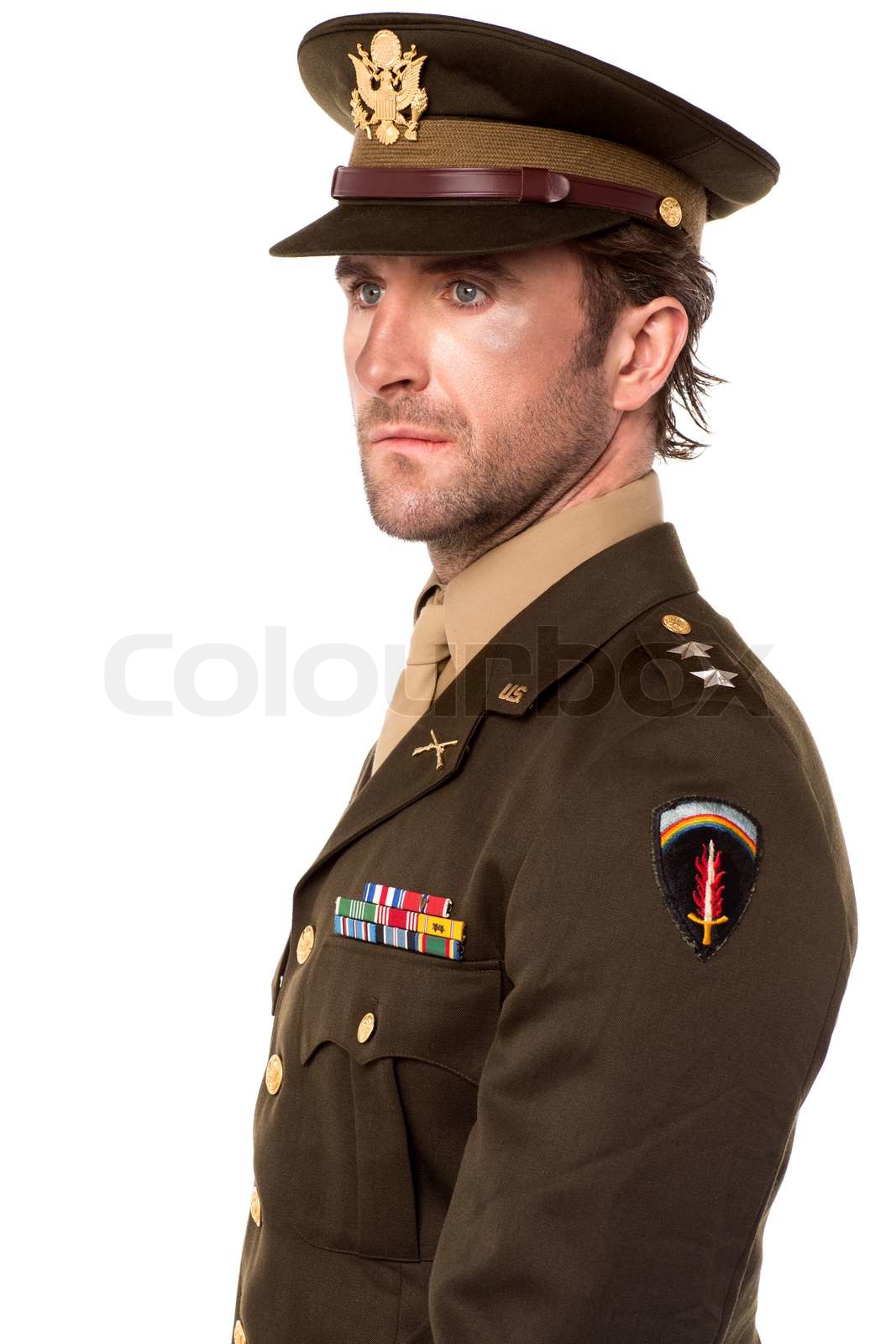 Handsome Mann im Zweiten Weltkrieg Uniform | Stock Bild | Colourbox