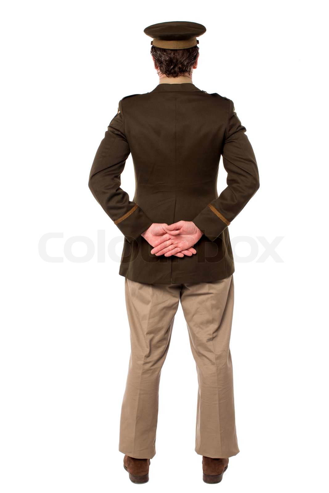 Young USA military personnel, rear view | Stock image | Colourbox