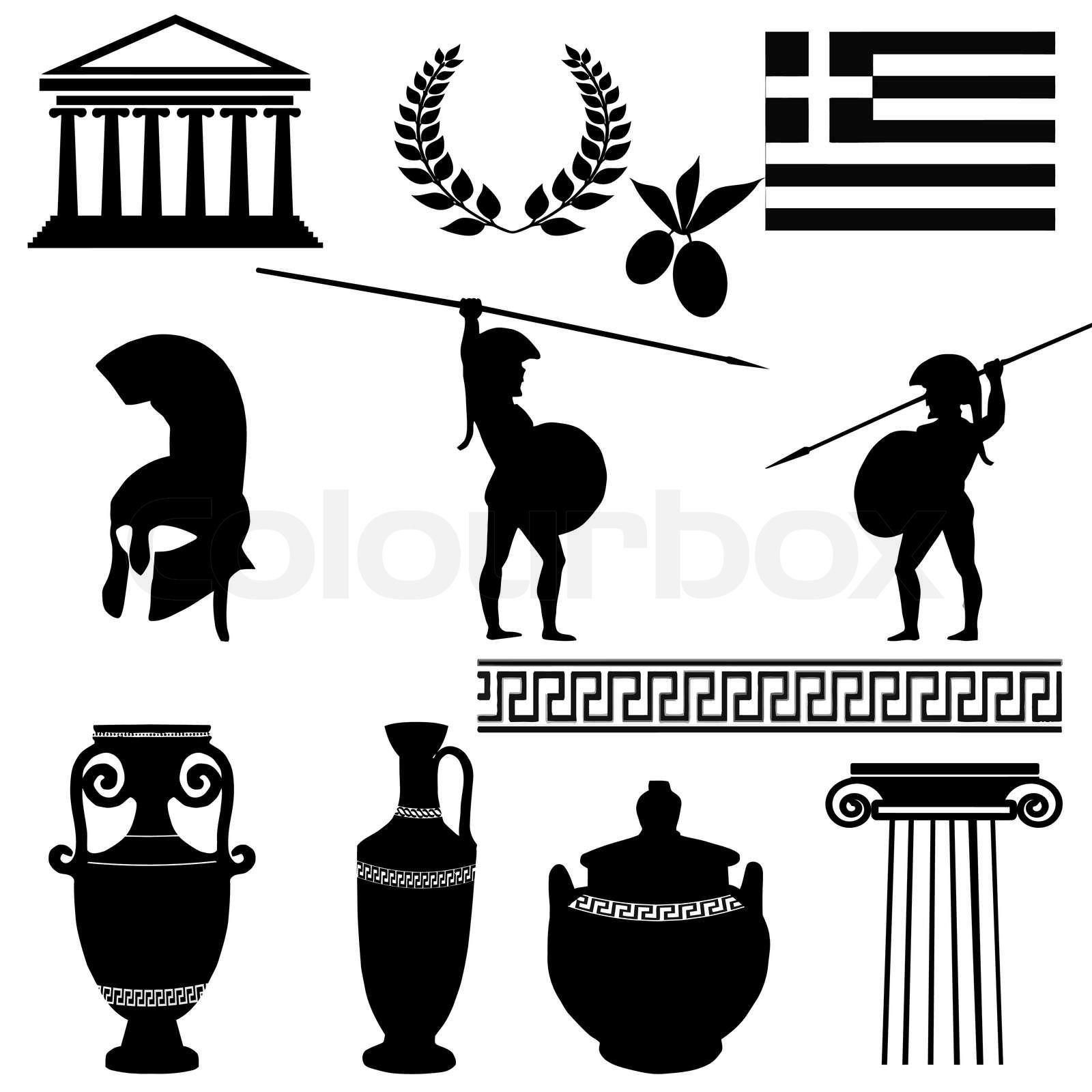 Traditional symbols of Greece | Stock vector | Colourbox