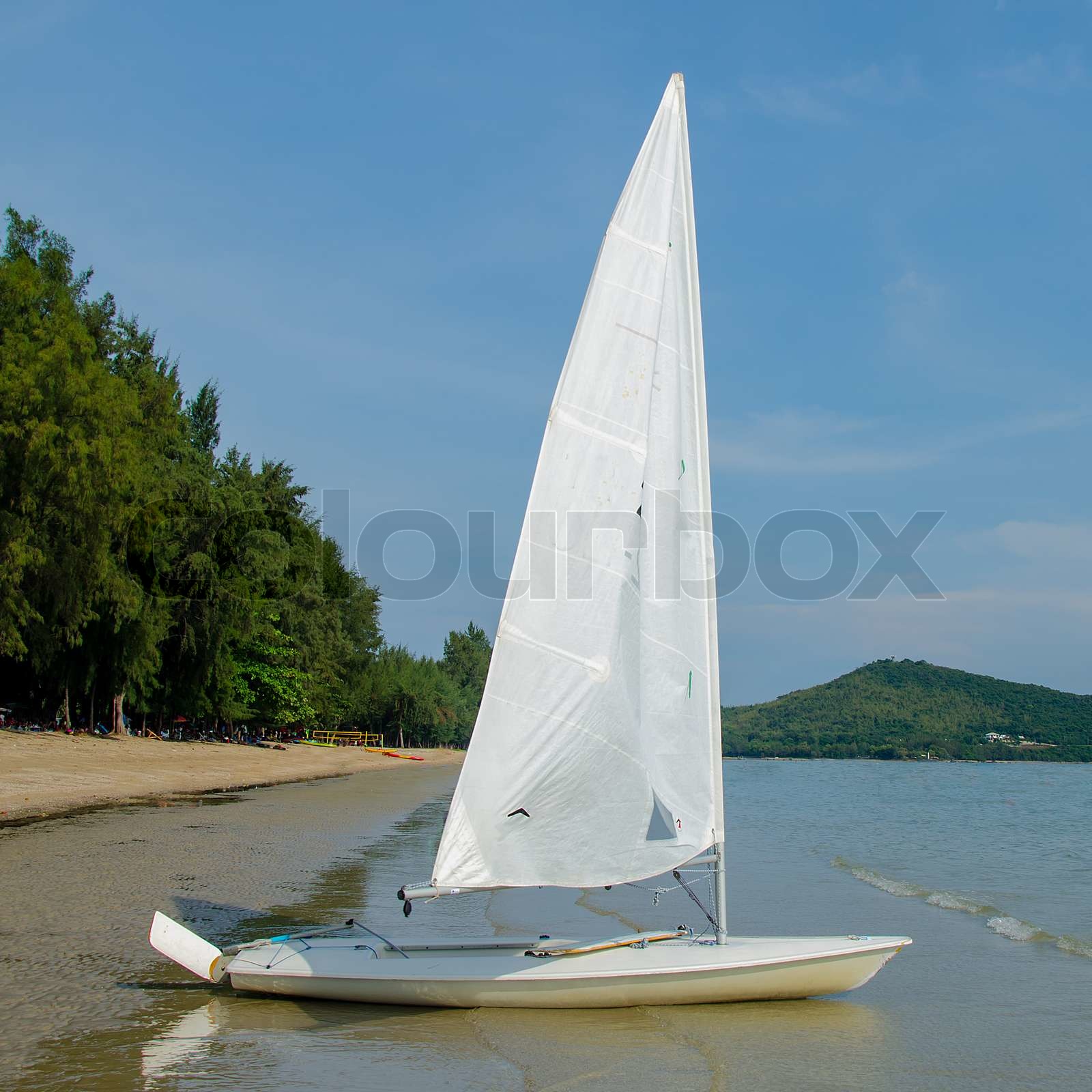 Sailboat on beach | Stock image | Colourbox