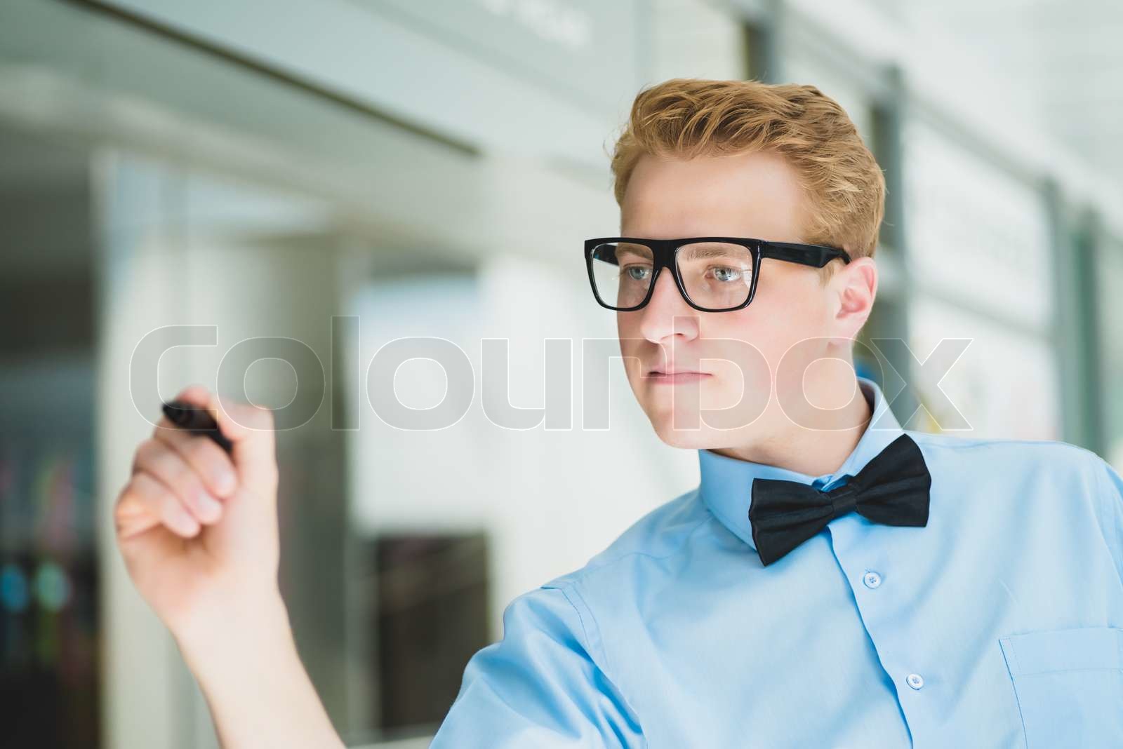 man with a marker | Stock image | Colourbox