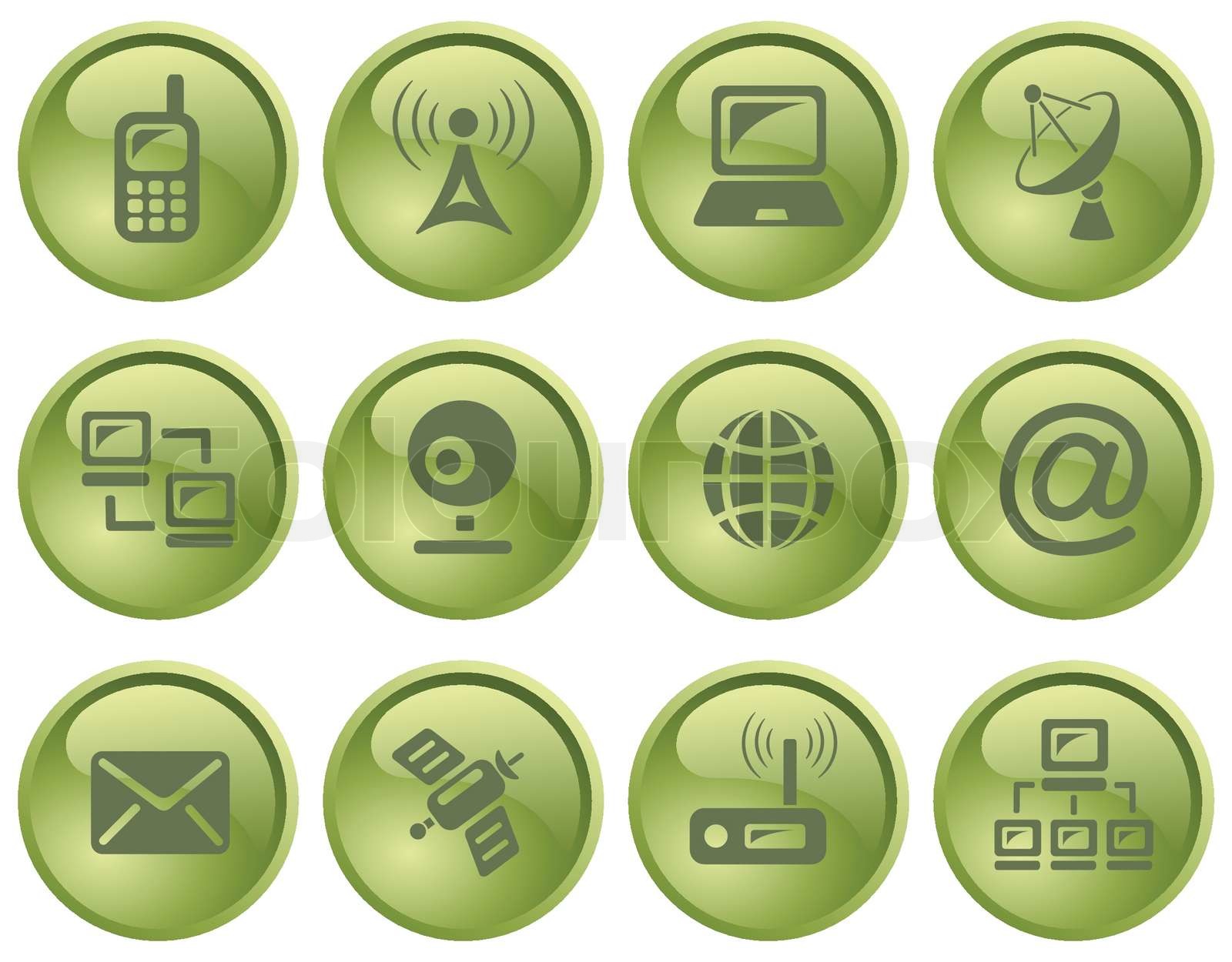 Communication Buttons Stock Vector Colourbox