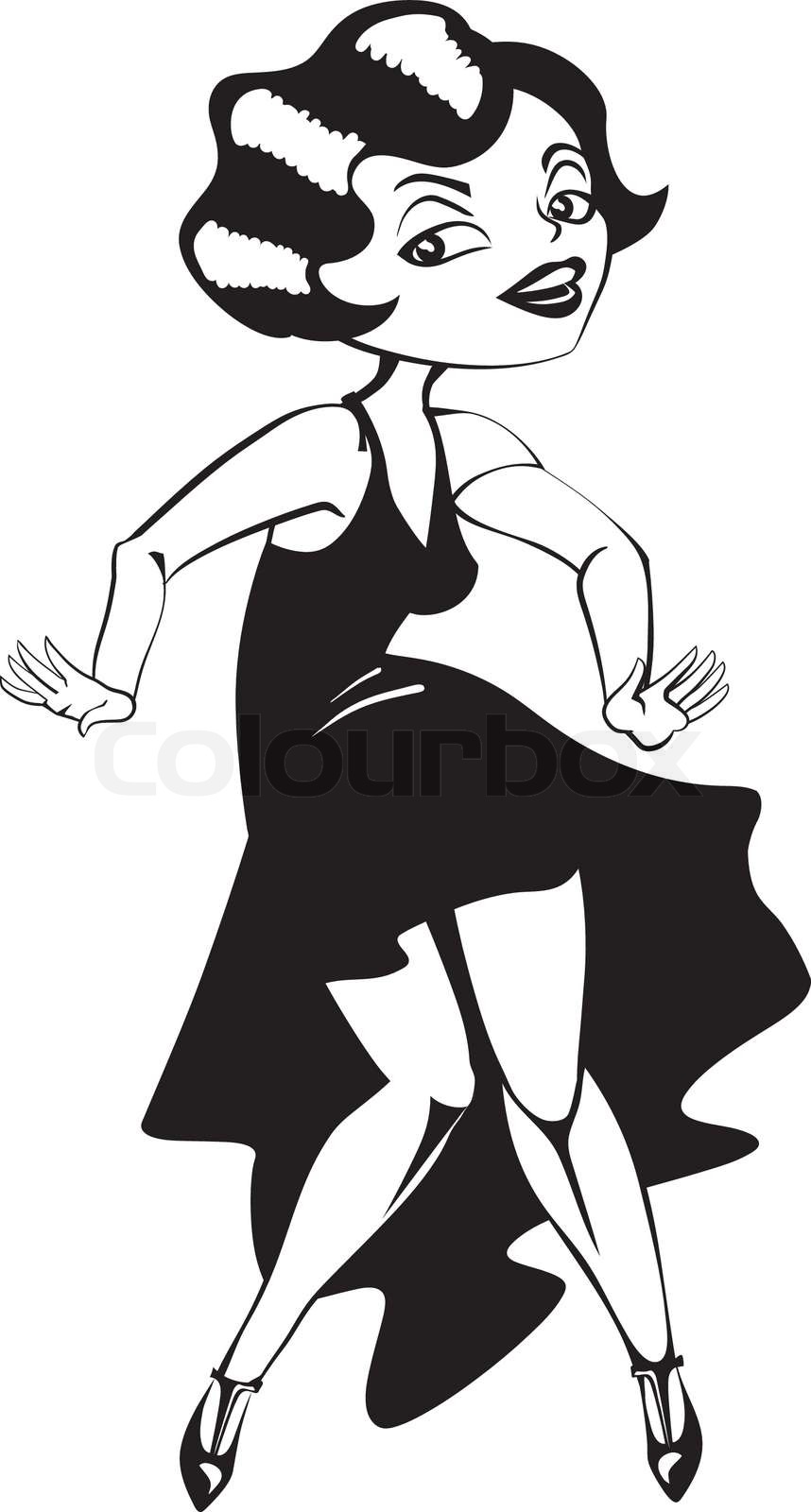 Flapper Dancing Drawing