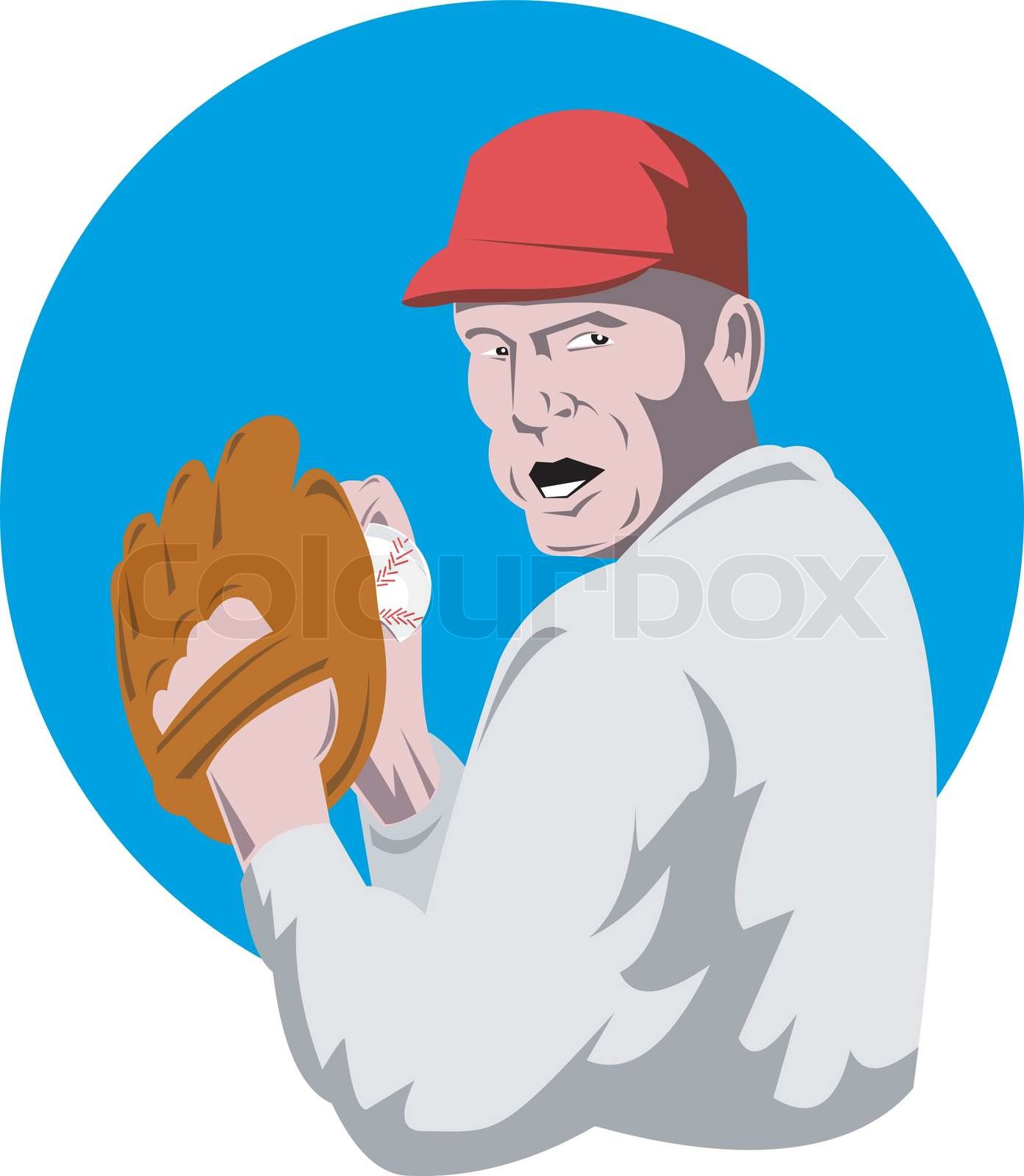 baseball player pitcher | Stock vector | Colourbox