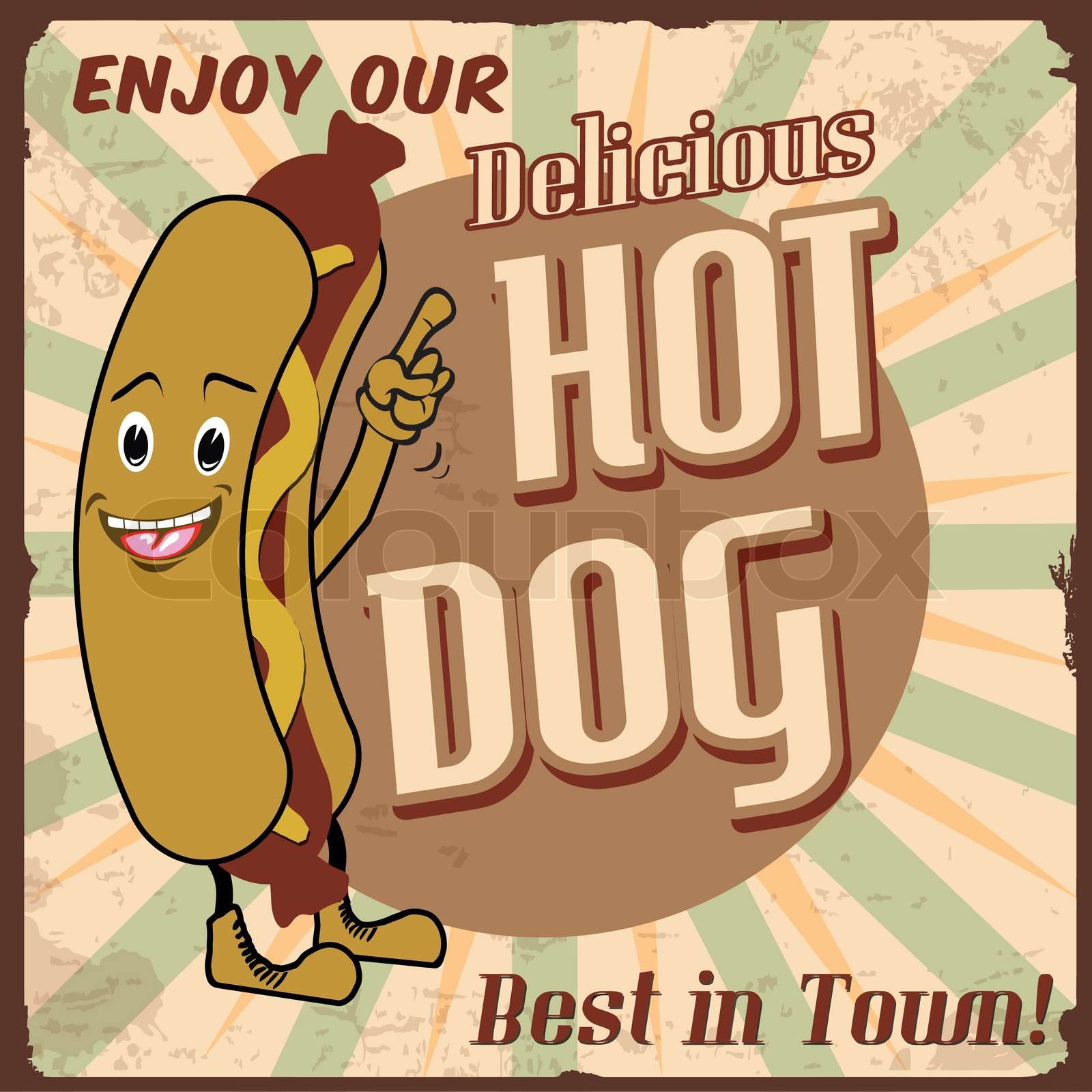 Hot dog poster | Stock vector | Colourbox