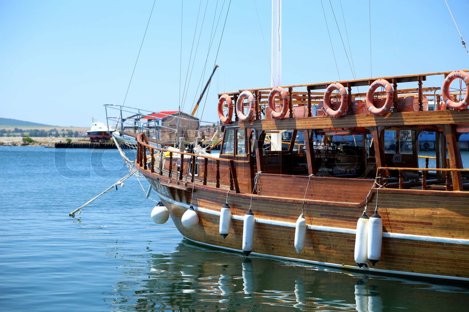 boat-restaurant on sea in the old style | Stock image | Colourbox