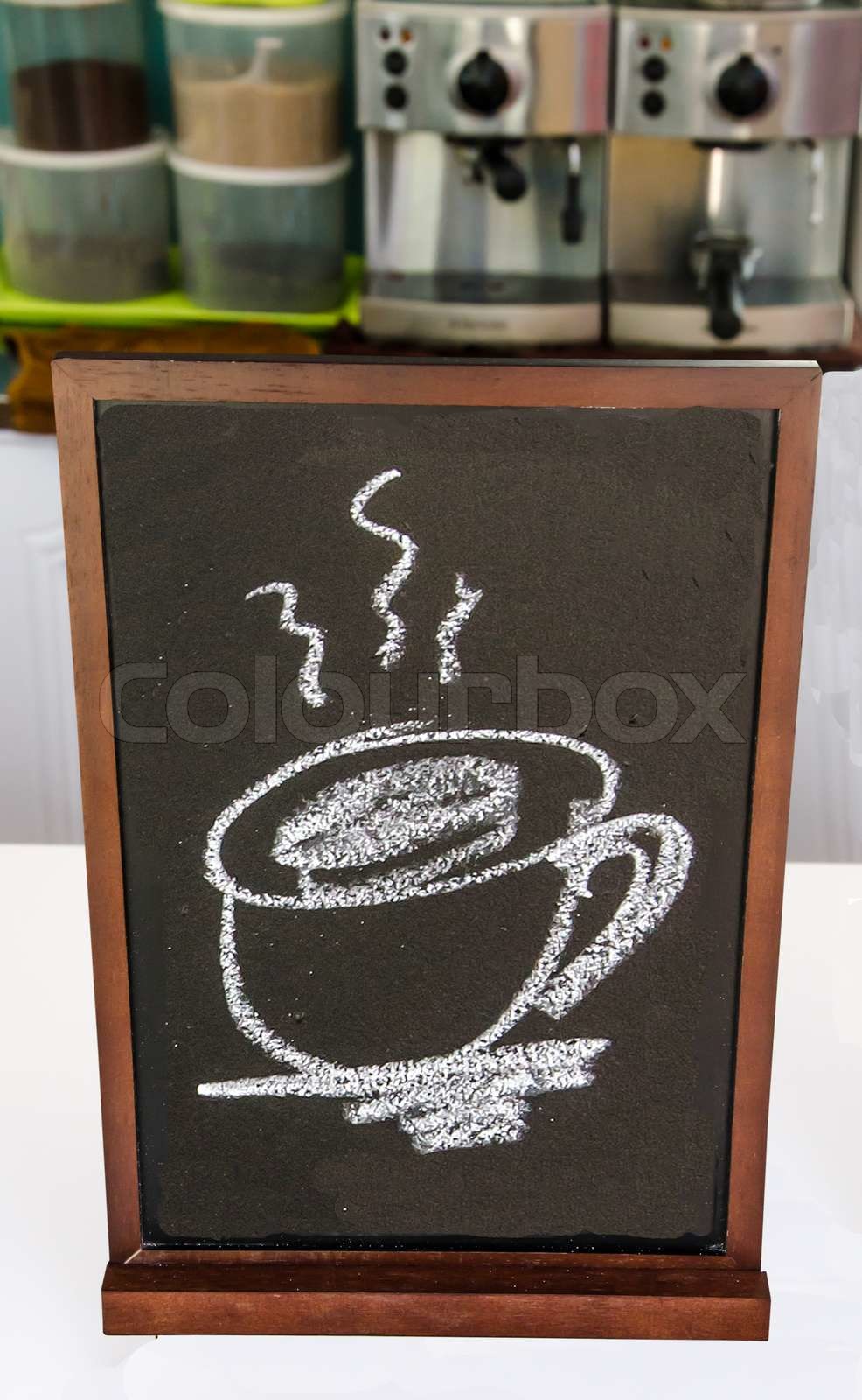 Blackboard of menu coffee in coffeeshop | Stock image | Colourbox