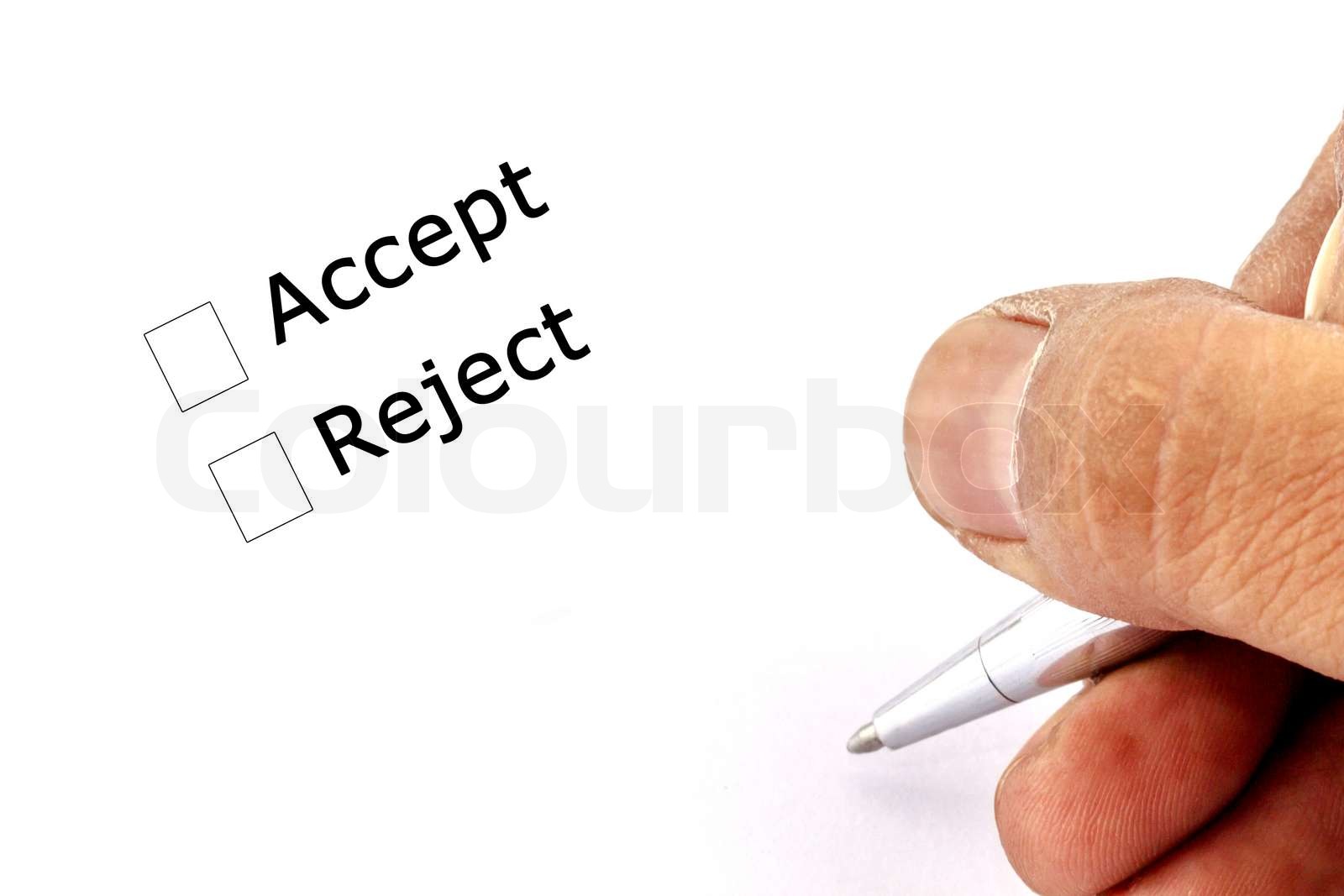 accept and reject check box | Stock image | Colourbox