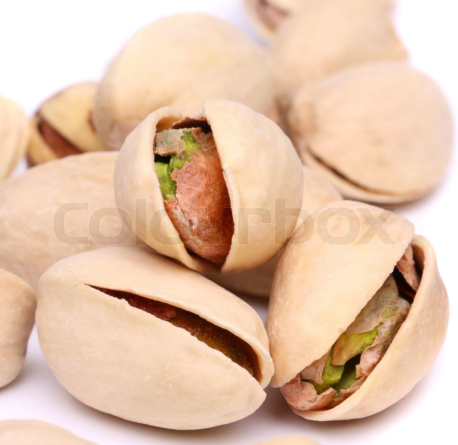 Wallpaper of one open pistachio Close up | Stock image | Colourbox
