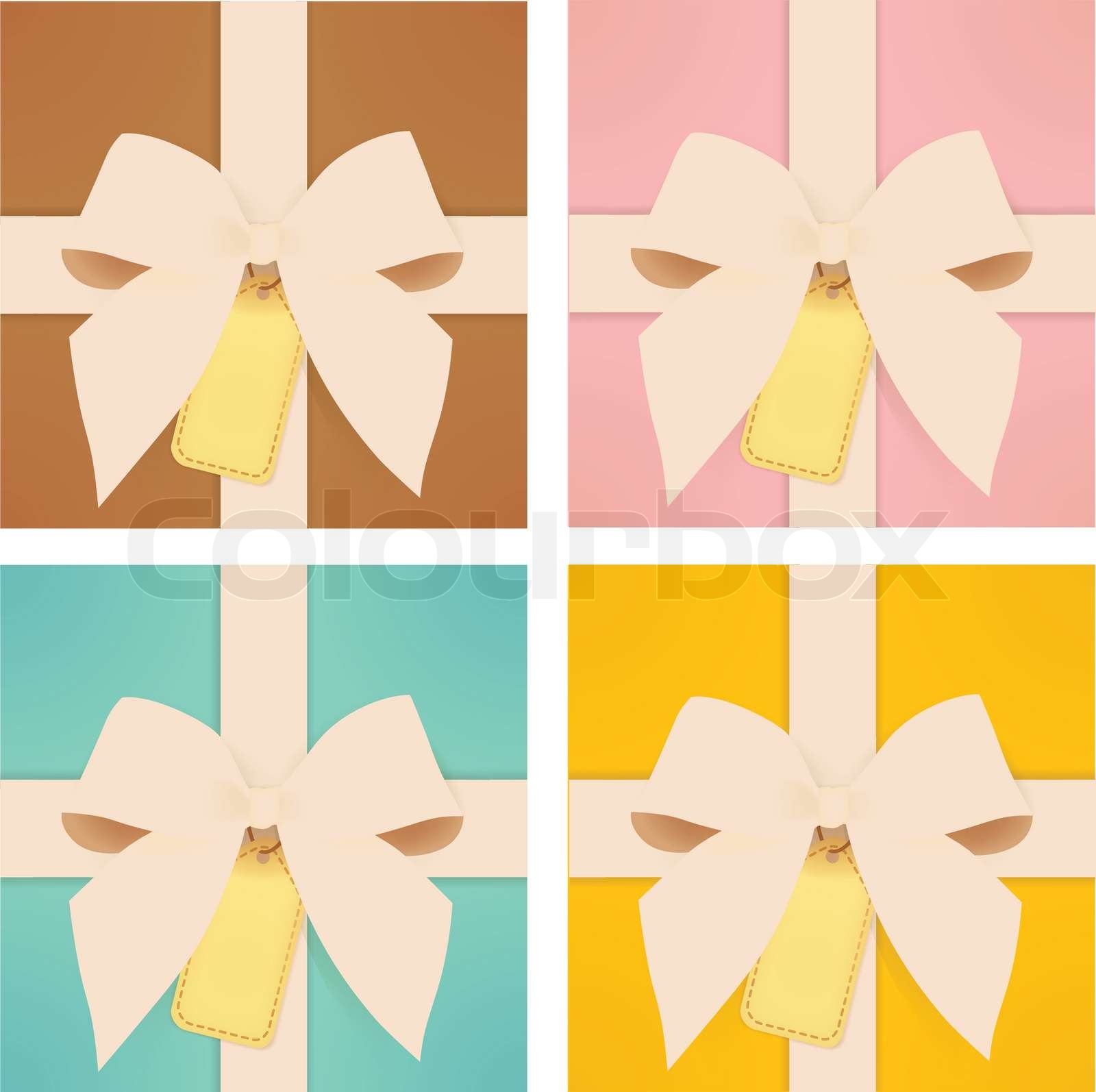 Cute gift box | Stock vector | Colourbox