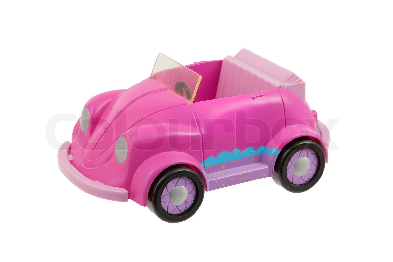 Old pink plastic toy car | Stock image | Colourbox