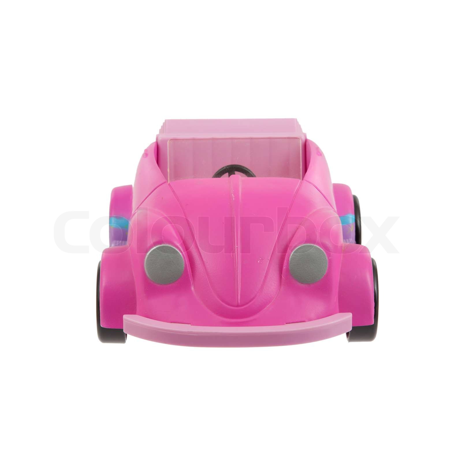 Old pink plastic toy car | Stock image | Colourbox
