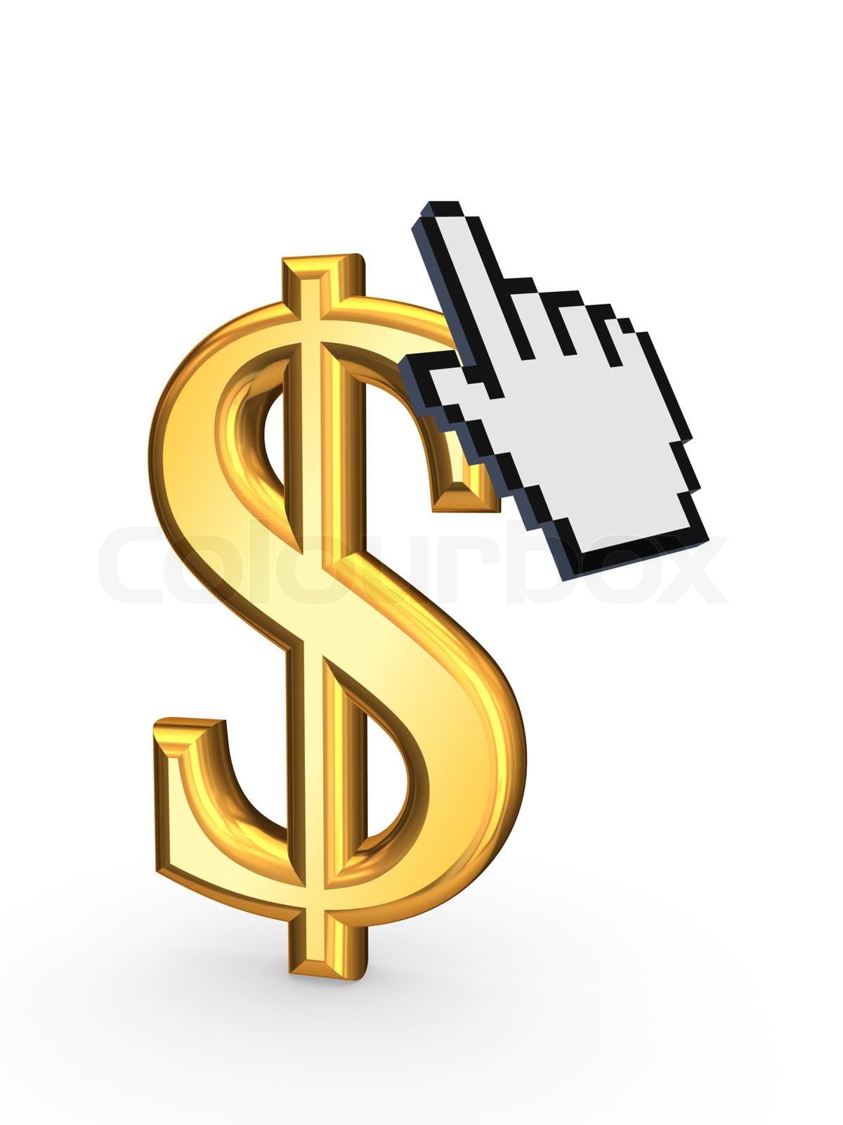 Cursor and symbol of dollar | Stock image | Colourbox