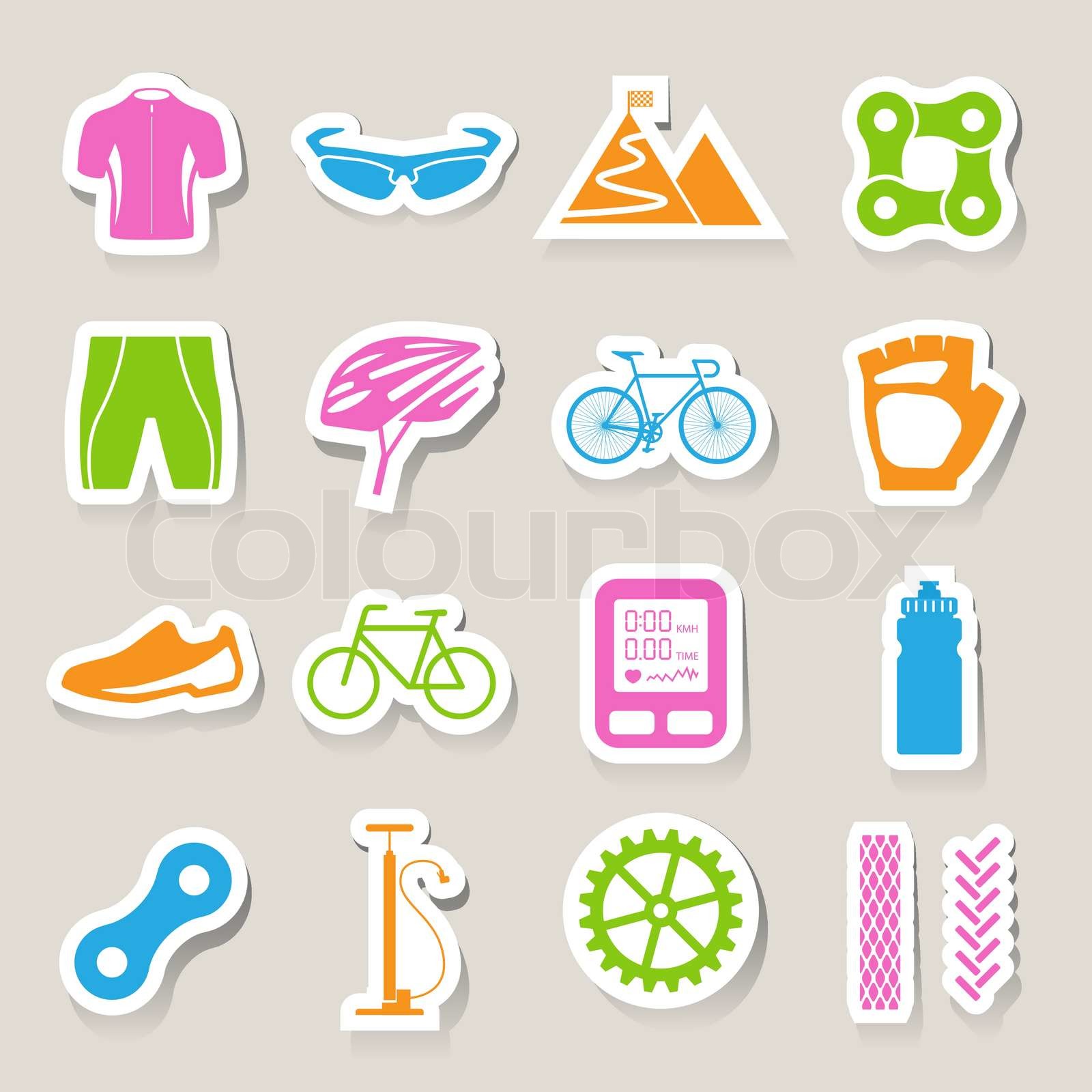 Fahrrad -Icons | Stock-Vektor | Colourbox
