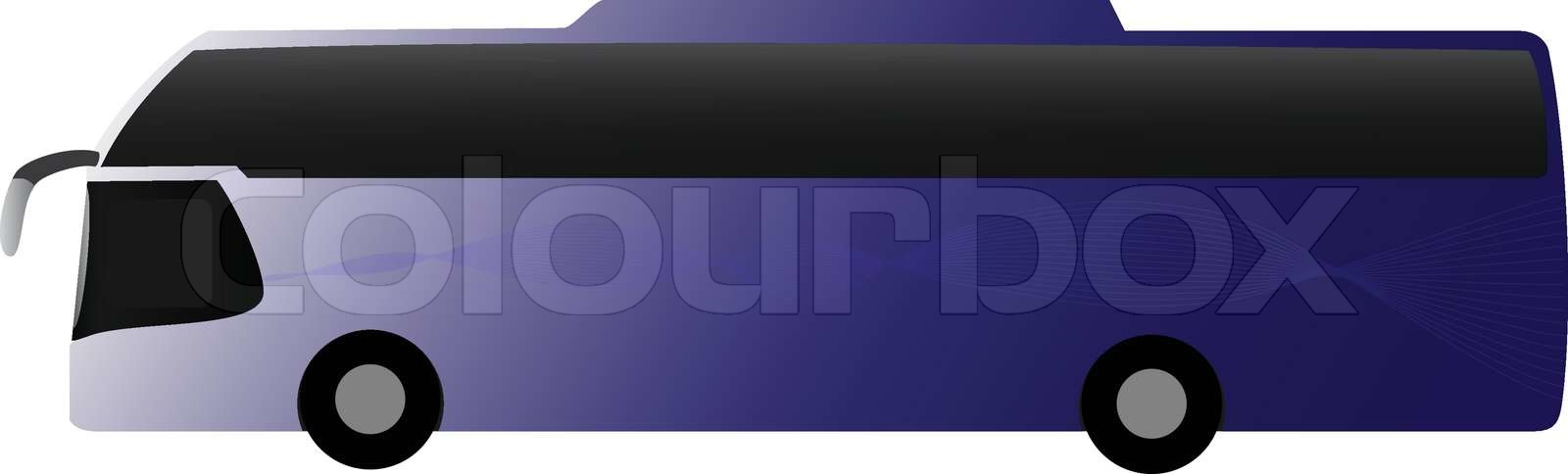 New blue coach side view | Stock vector | Colourbox