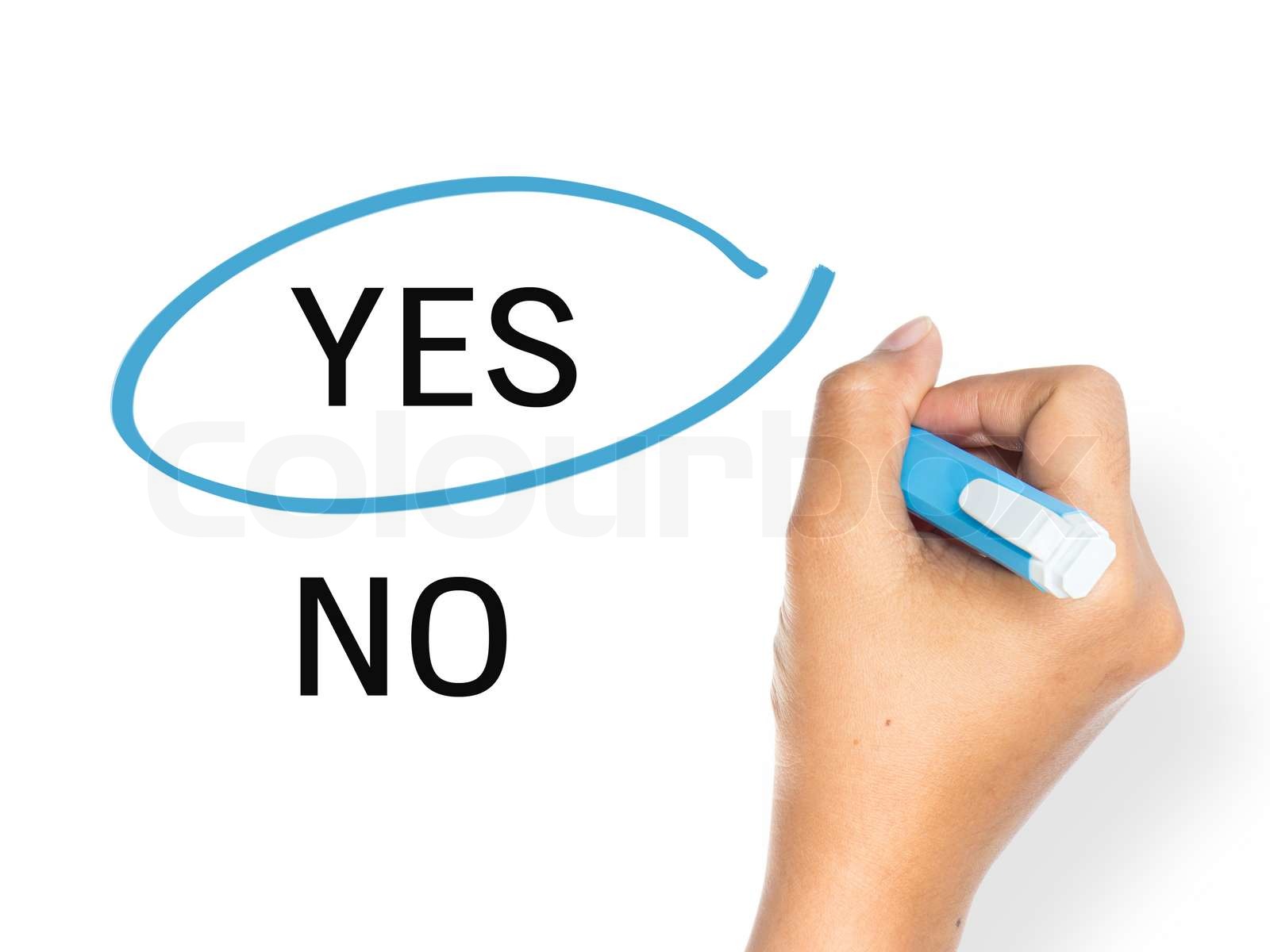 Auswählen Ja | Stock Bild | Colourbox