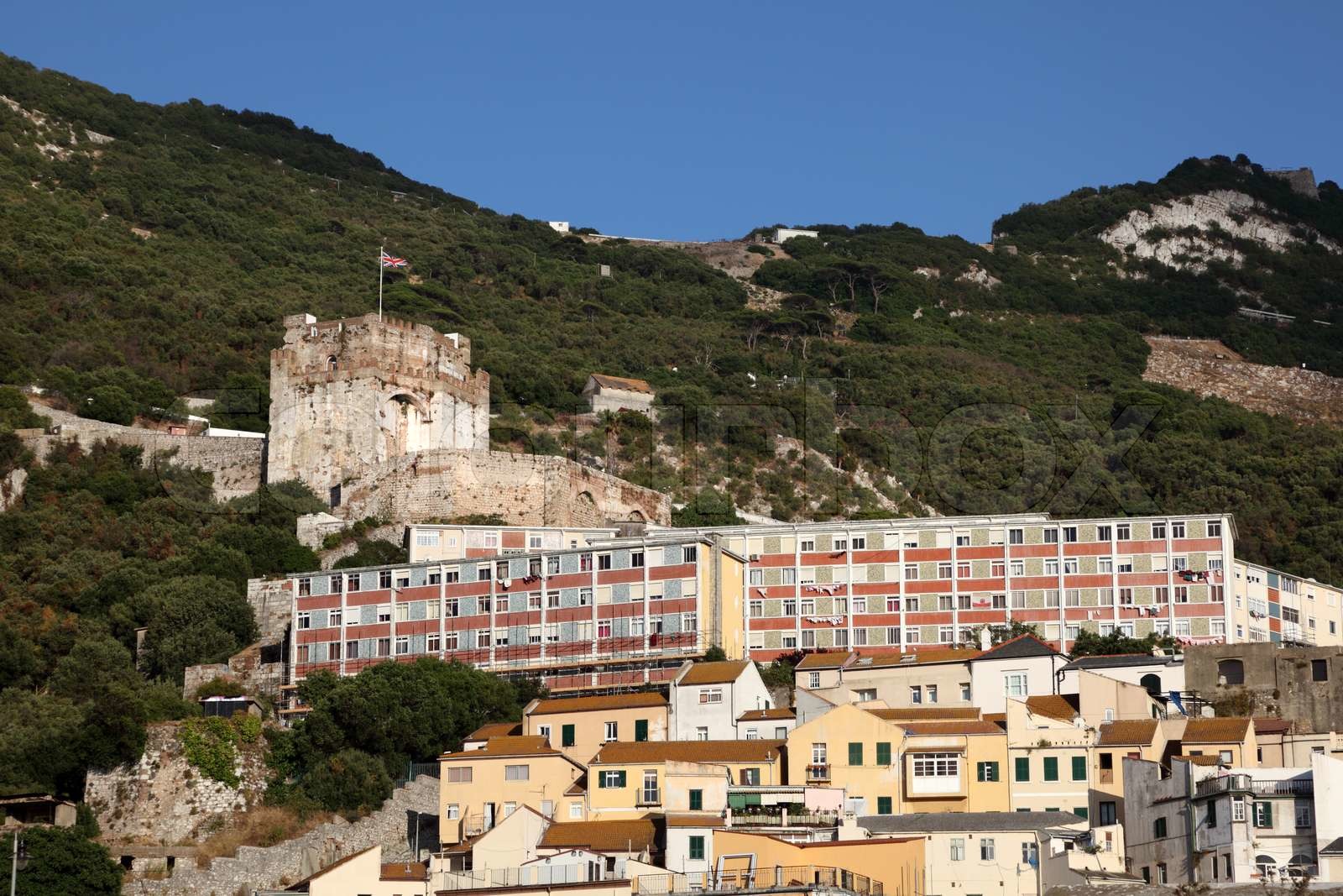 Ancient Moorish castle in Gibraltar | Stock image | Colourbox