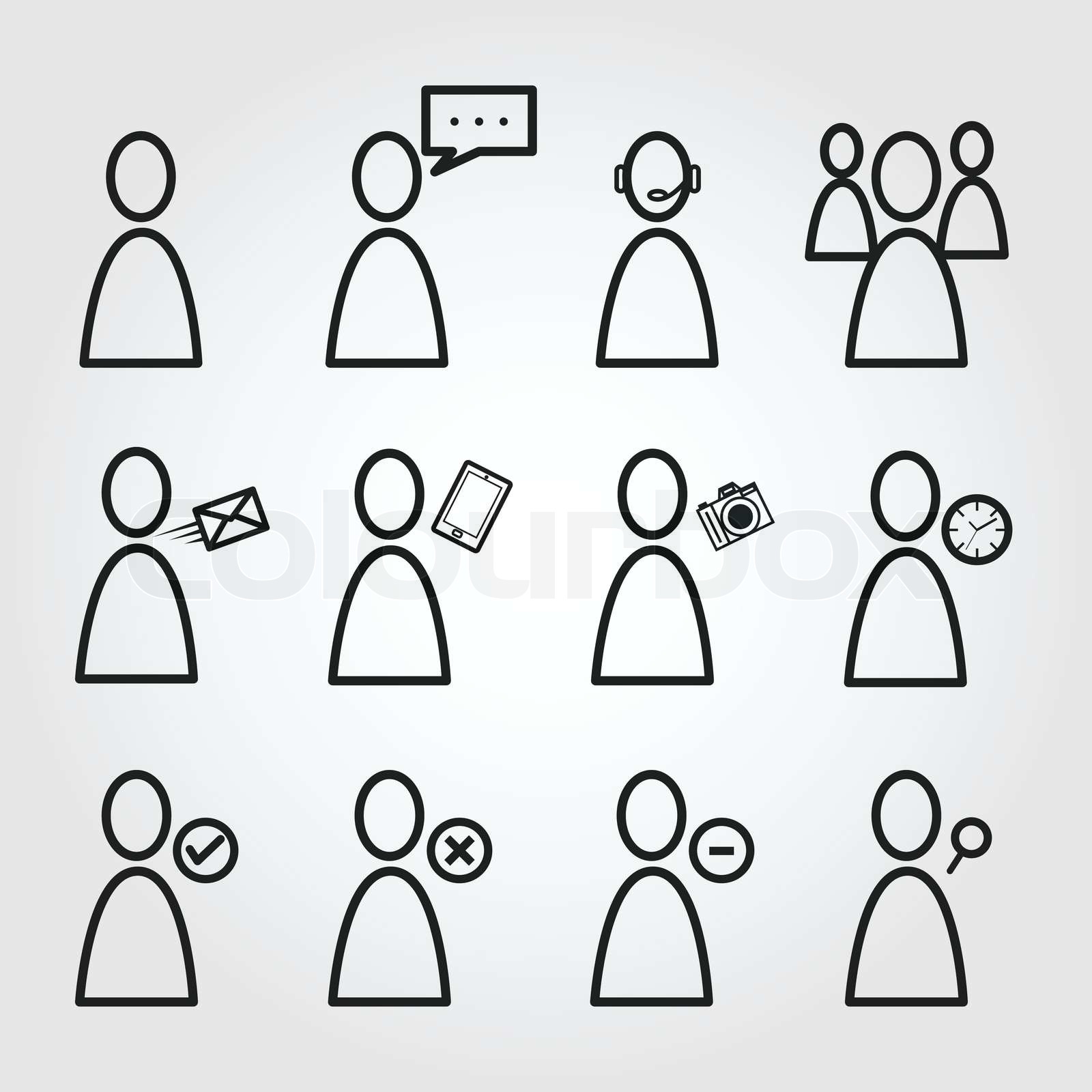 people icons | Stock vector | Colourbox