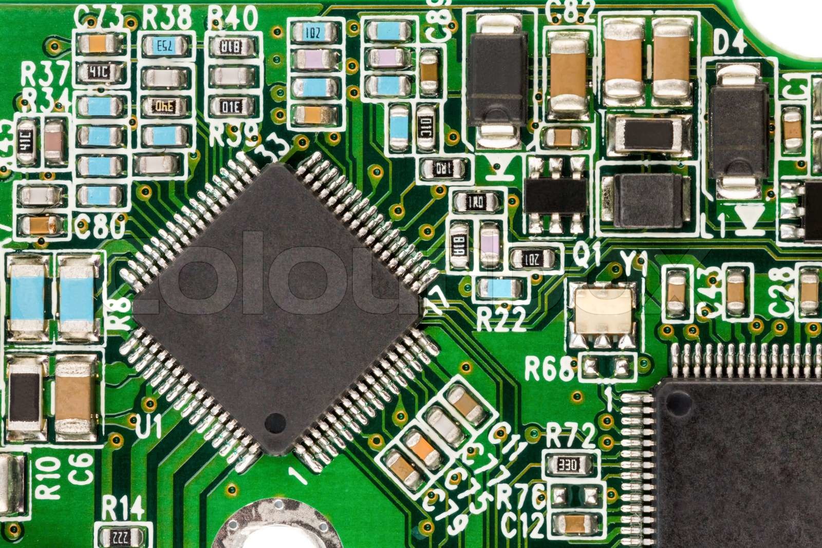 Computer-Platine , close-up | Stock Bild | Colourbox