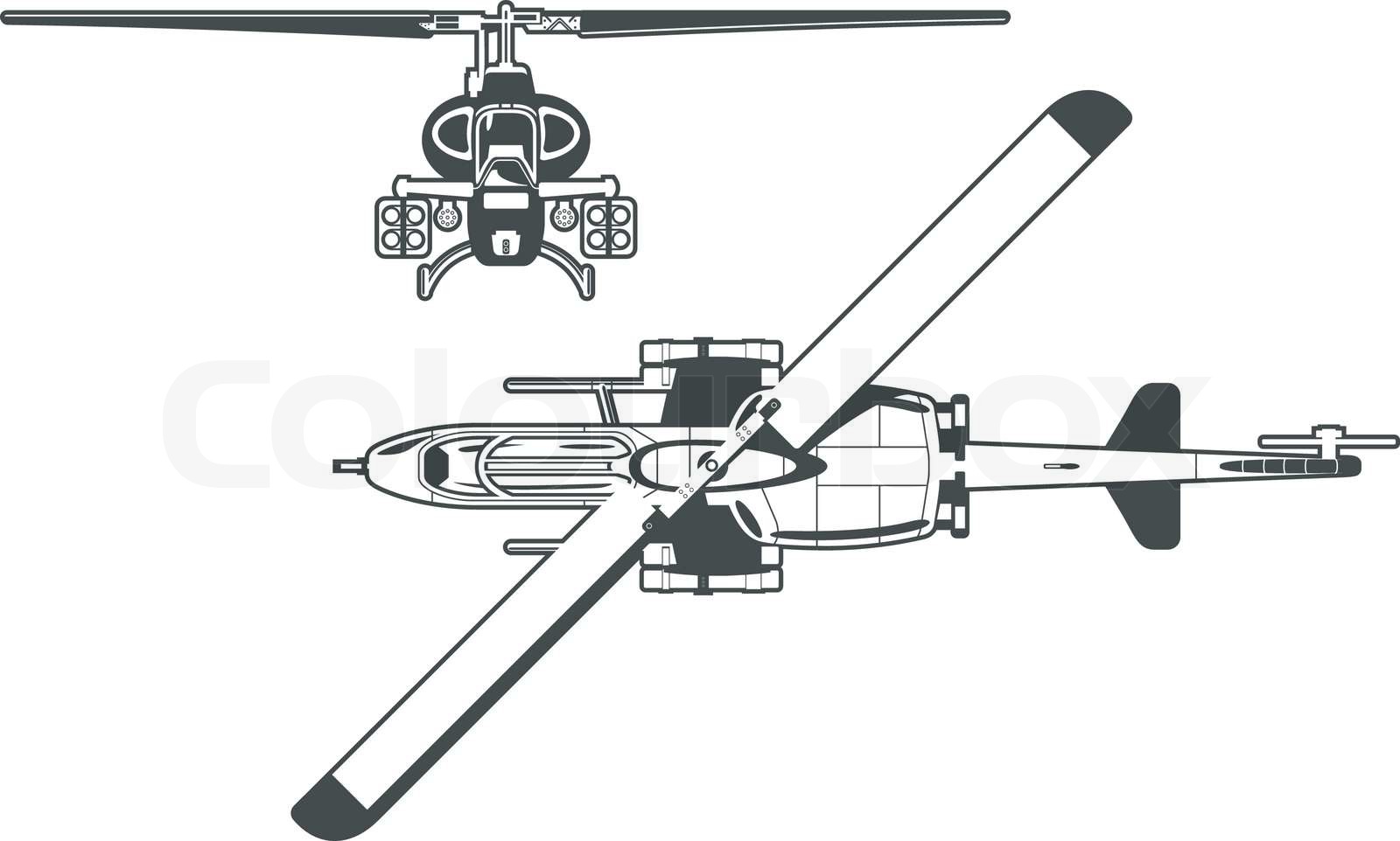 attack helicopter | Stock vector | Colourbox