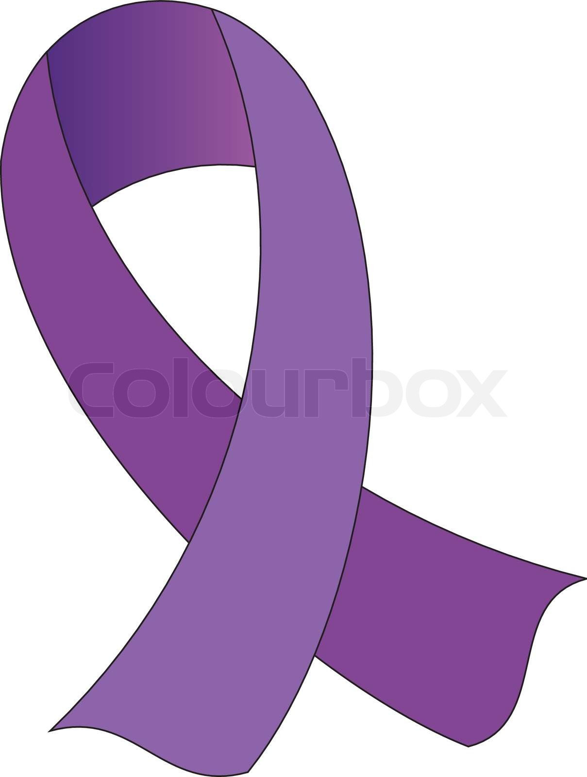 Purple Ribbon | Stock vector | Colourbox