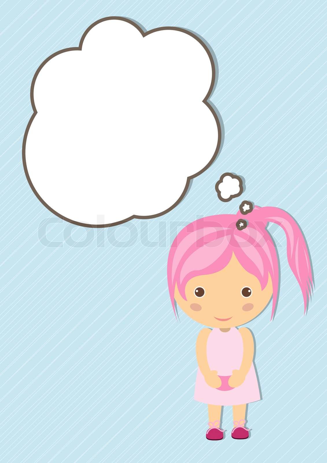 Dream girl cartoon vector | Stock vector | Colourbox