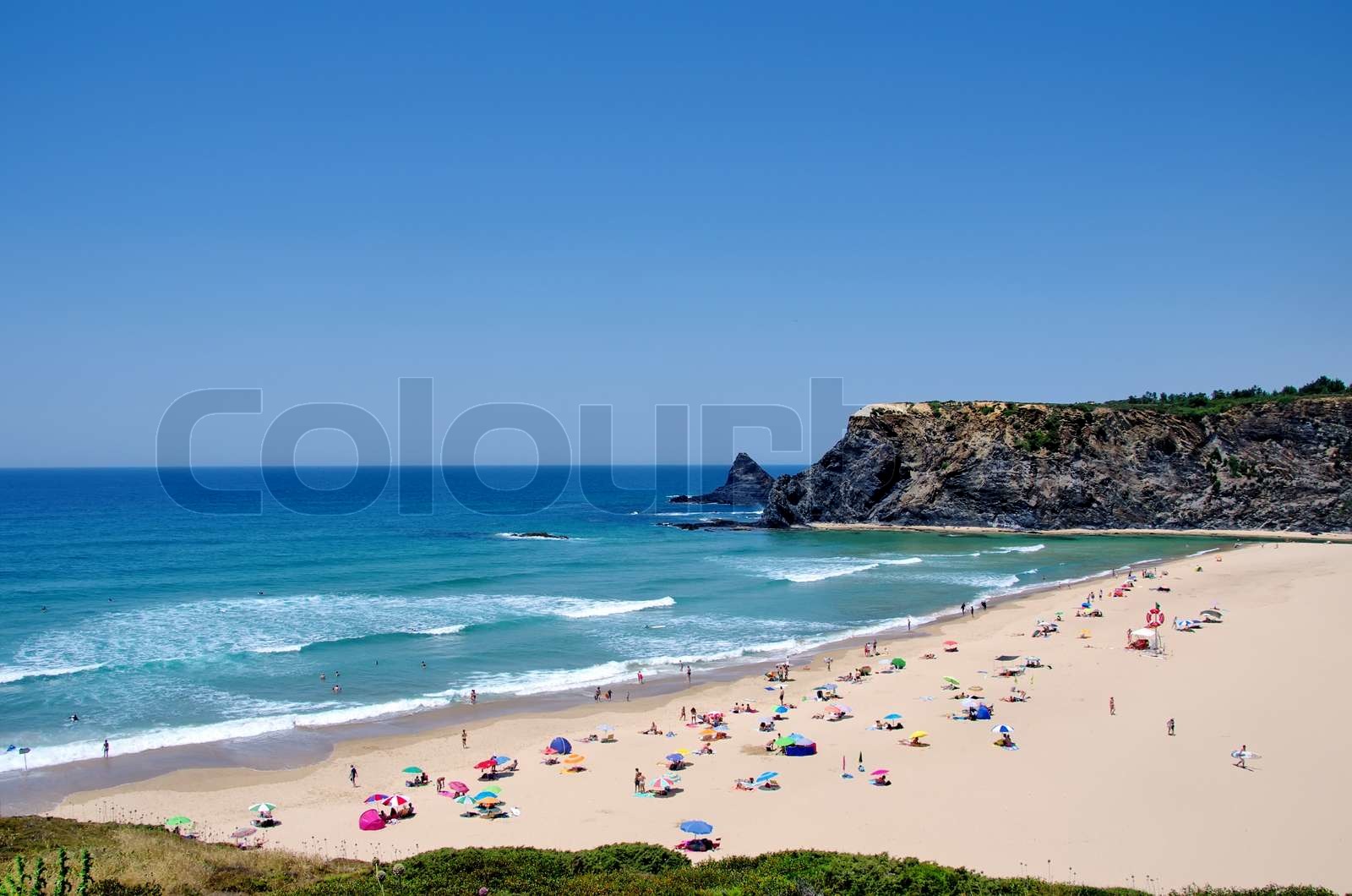 Beach of Odeceixe village, Portugal | Stock image | Colourbox