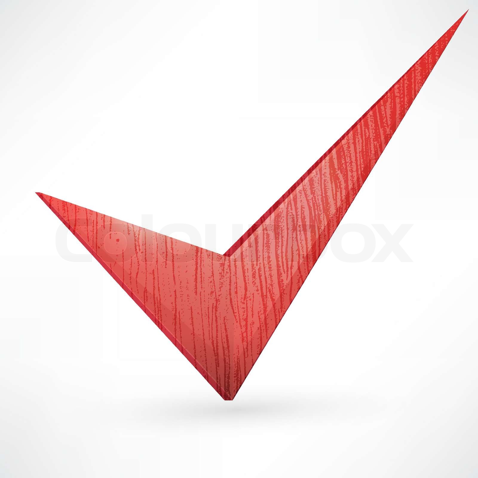 Isolated red check mark | Stock vector | Colourbox