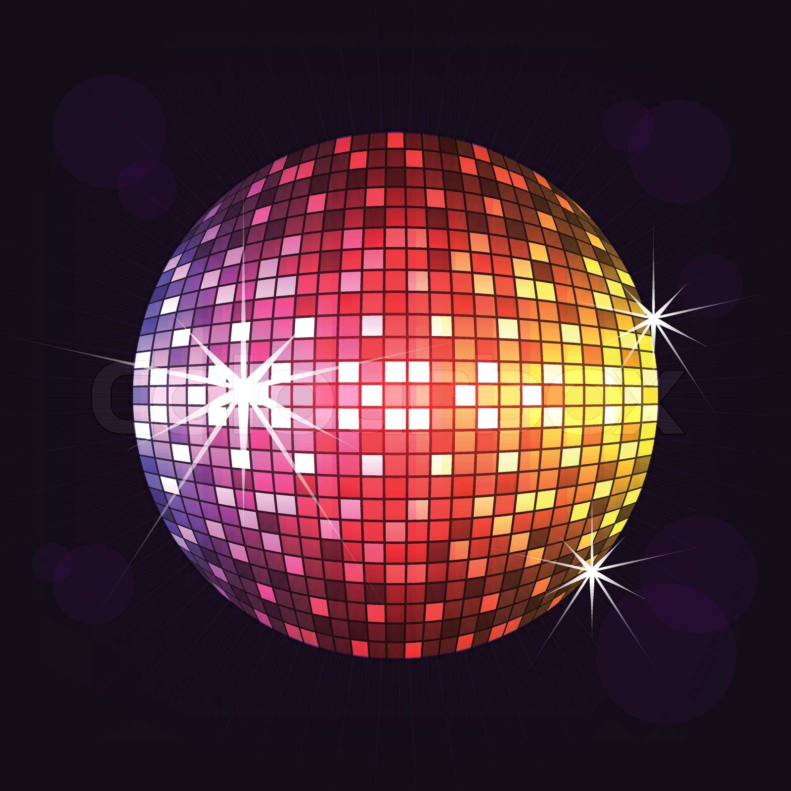 Discokugel Nacht Vektor | Stock-Vektor | Colourbox