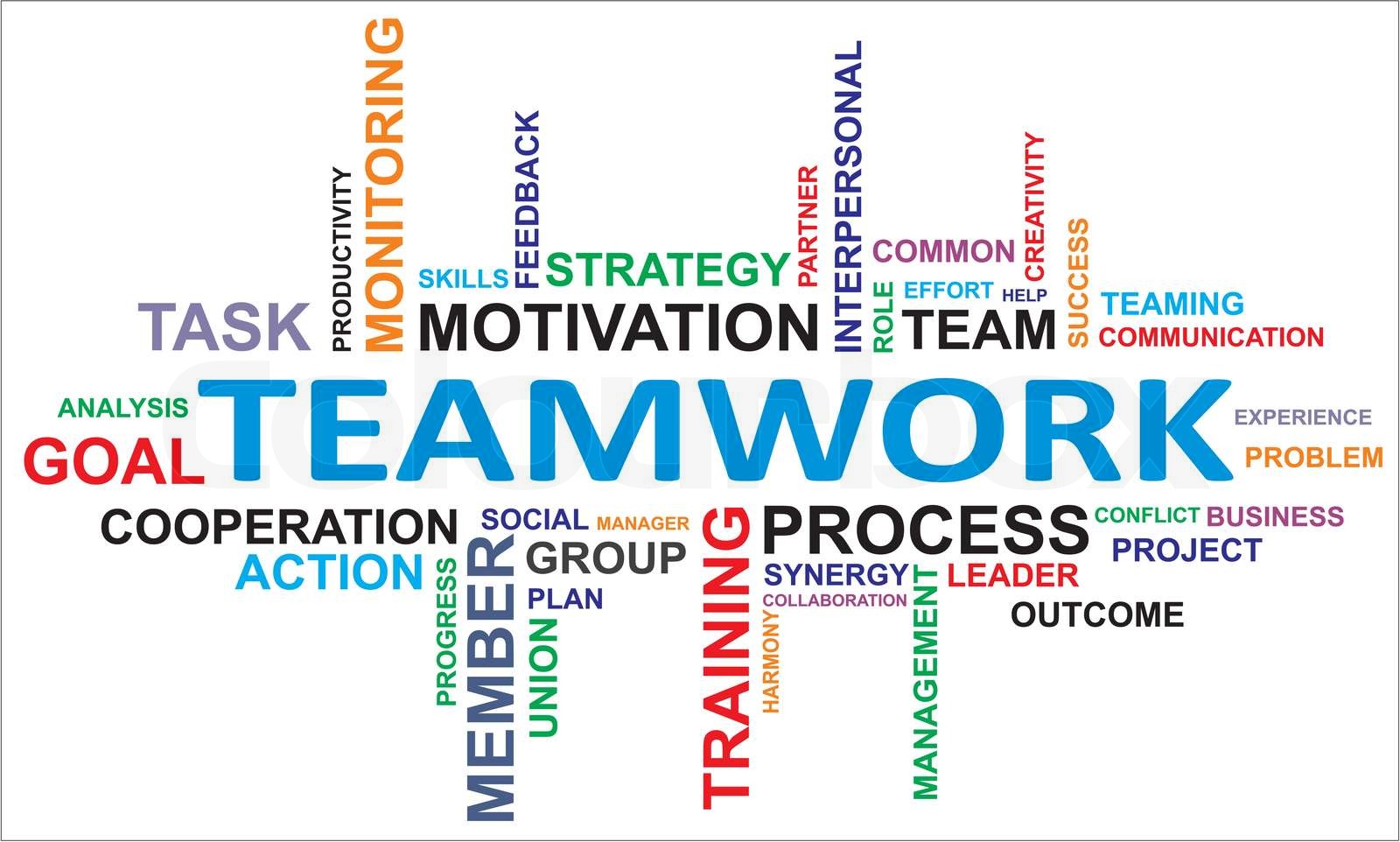 word cloud - teamwork | Stock vector | Colourbox