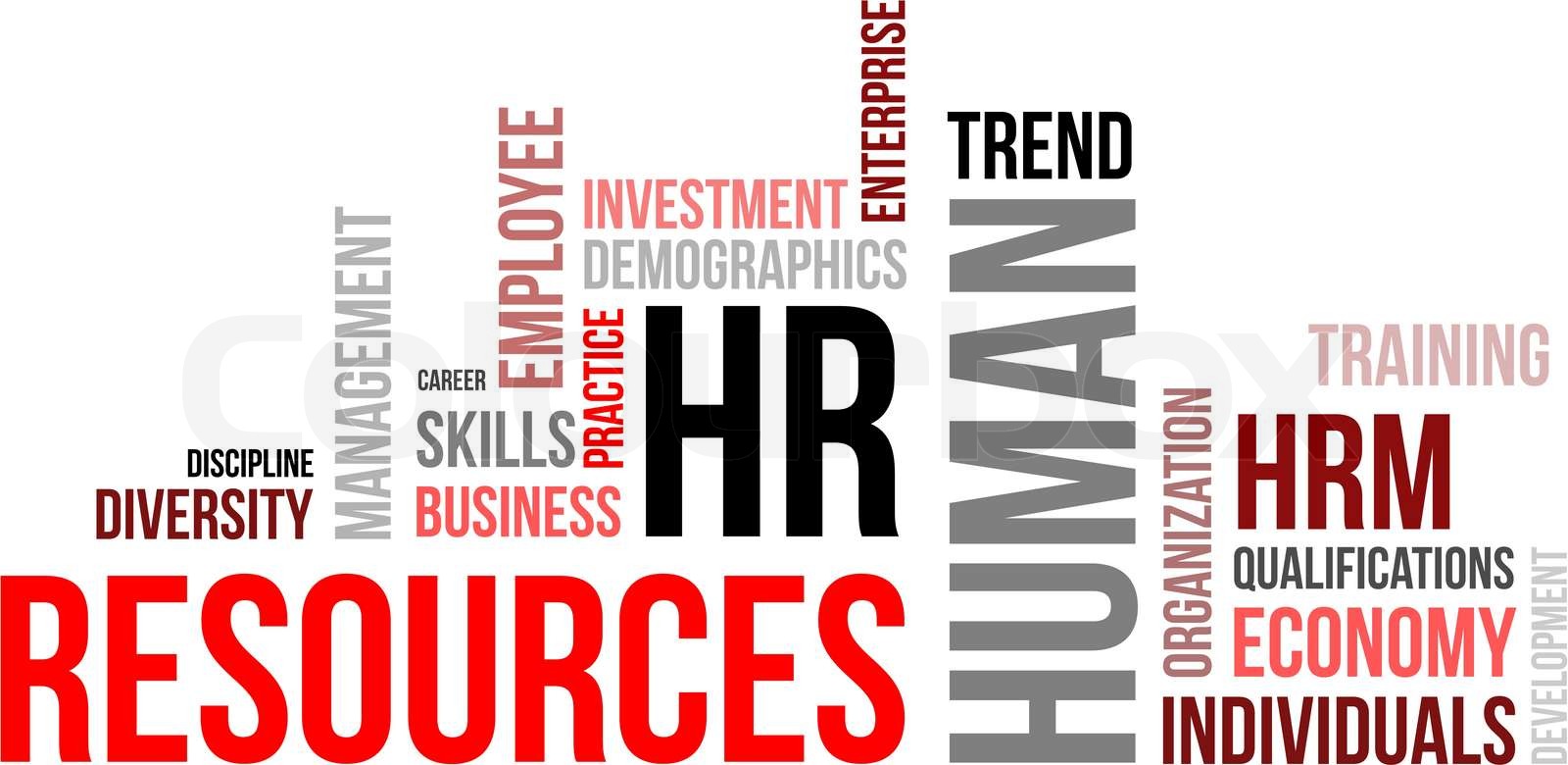 Word Cloud - Human Resources | Stock vector | Colourbox