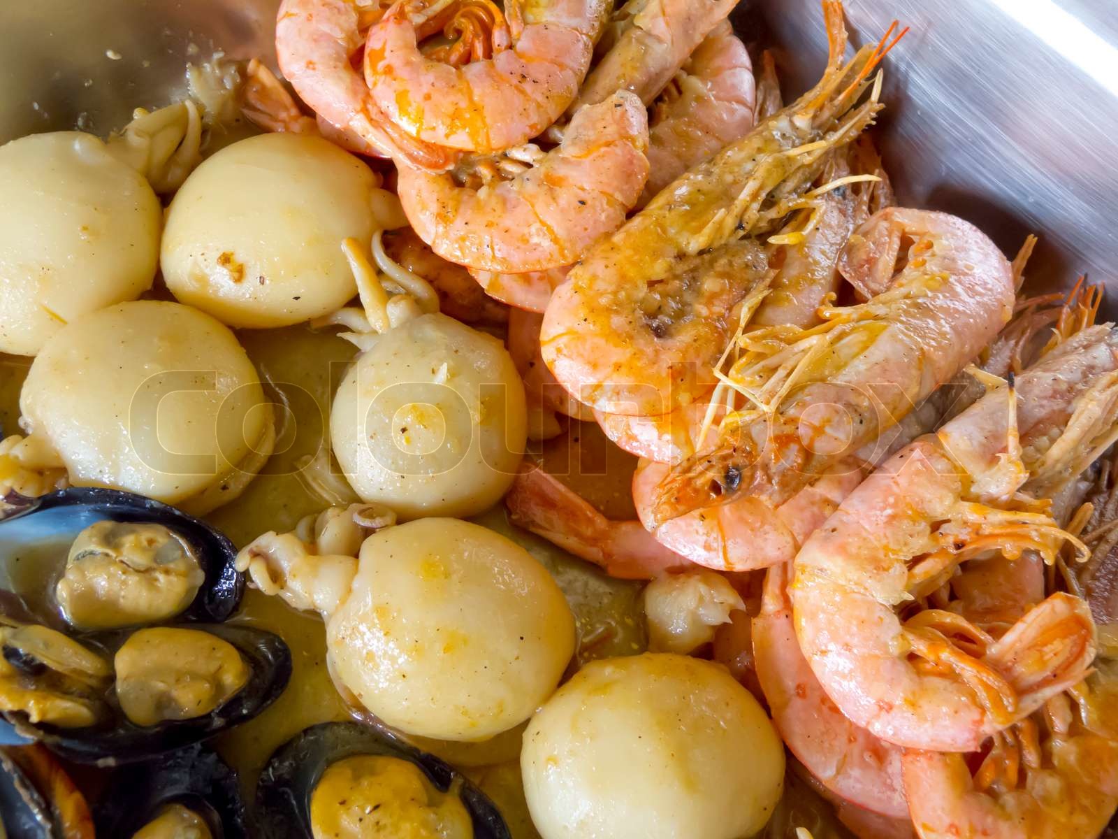 Seafood cooked | Stock image | Colourbox