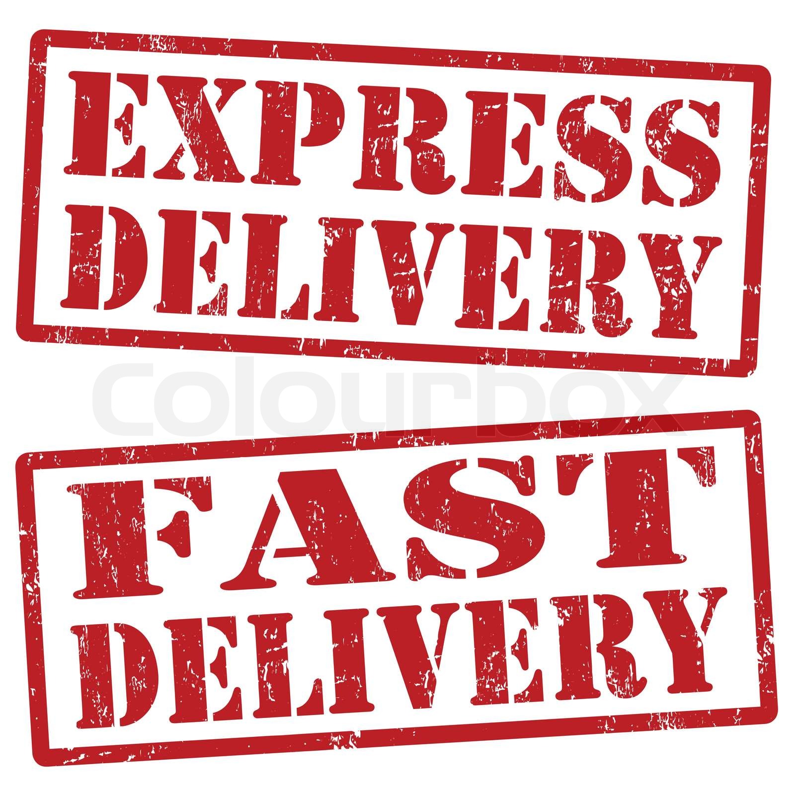 Express delivery and fast delivery stamps | Stock vector | Colourbox