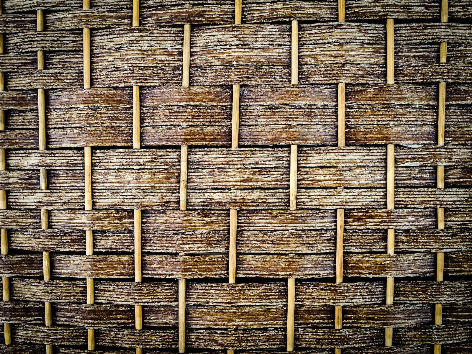 Texture Hintergrund aus Rattan Fasern | Stock Bild | Colourbox