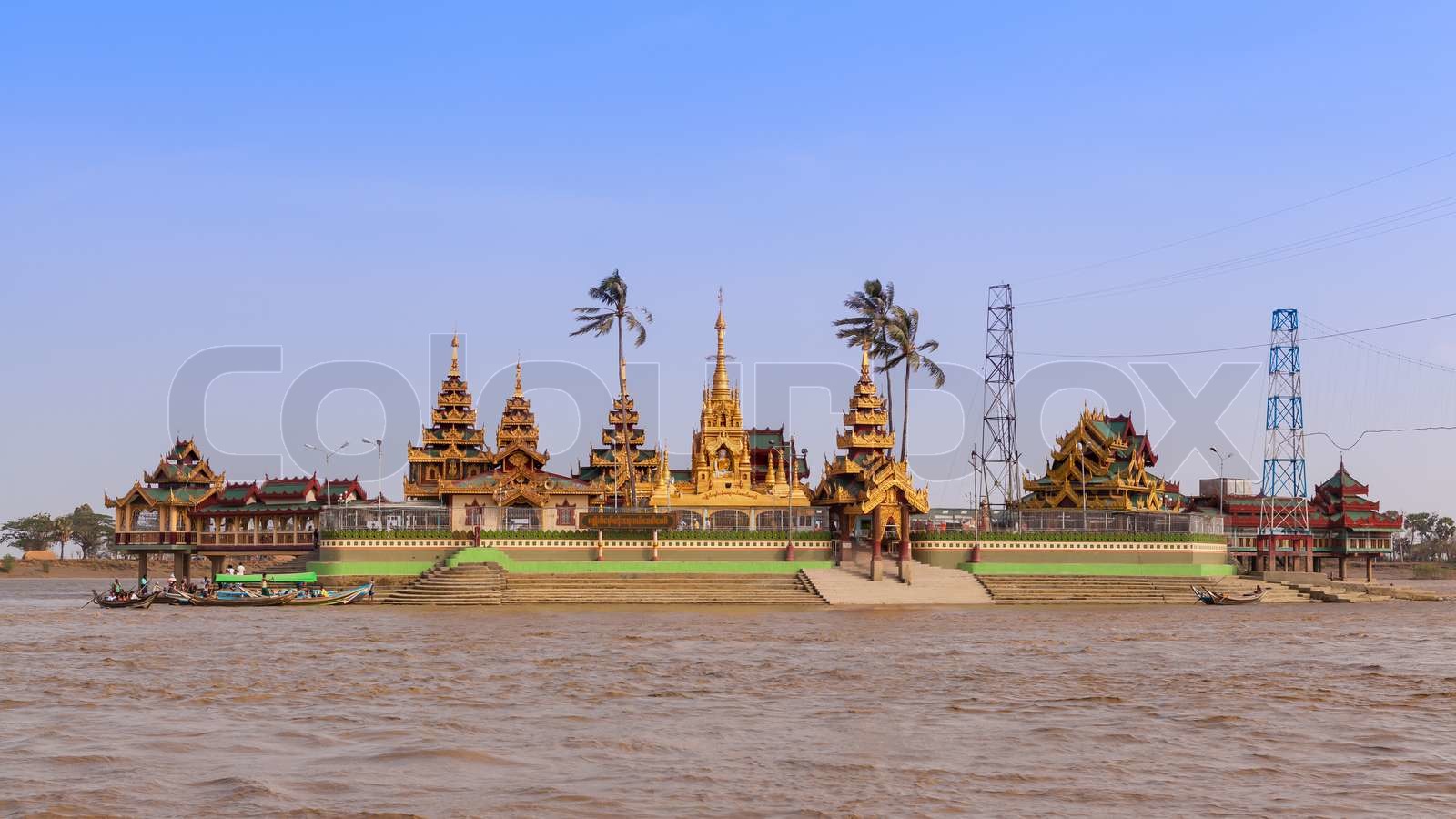 Pagoda names "Ye Le Paya"in Syriam, Myanmar | Stock image | Colourbox