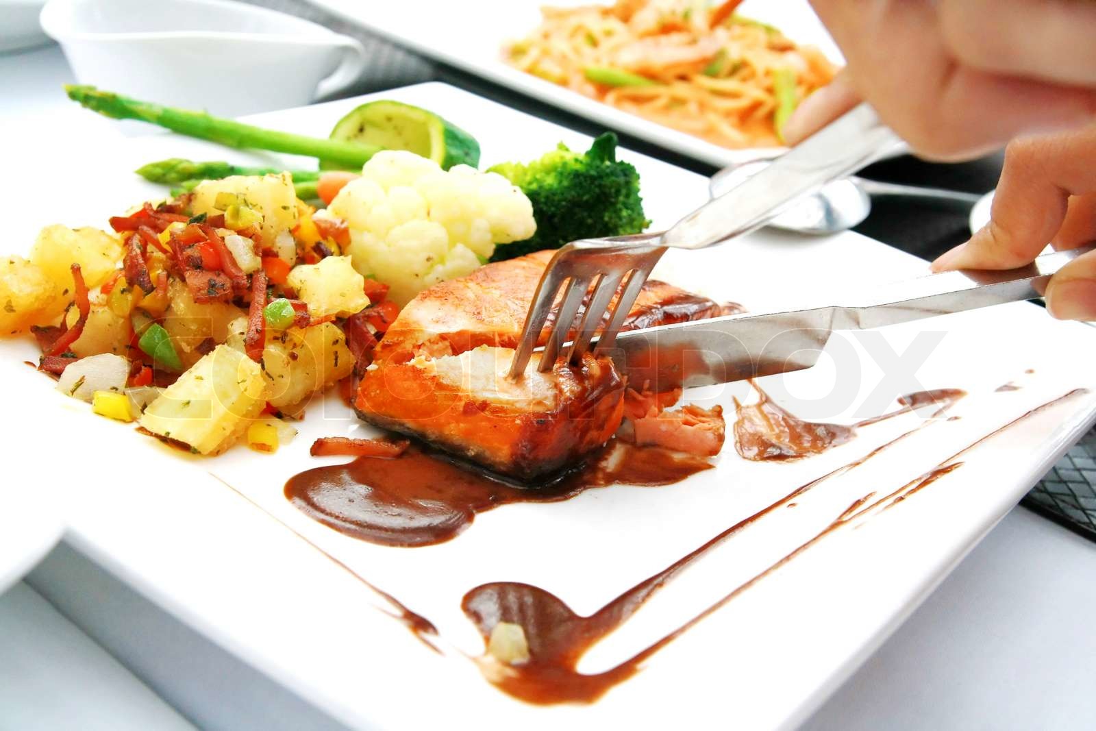 hand cut fish steak | Stock image | Colourbox