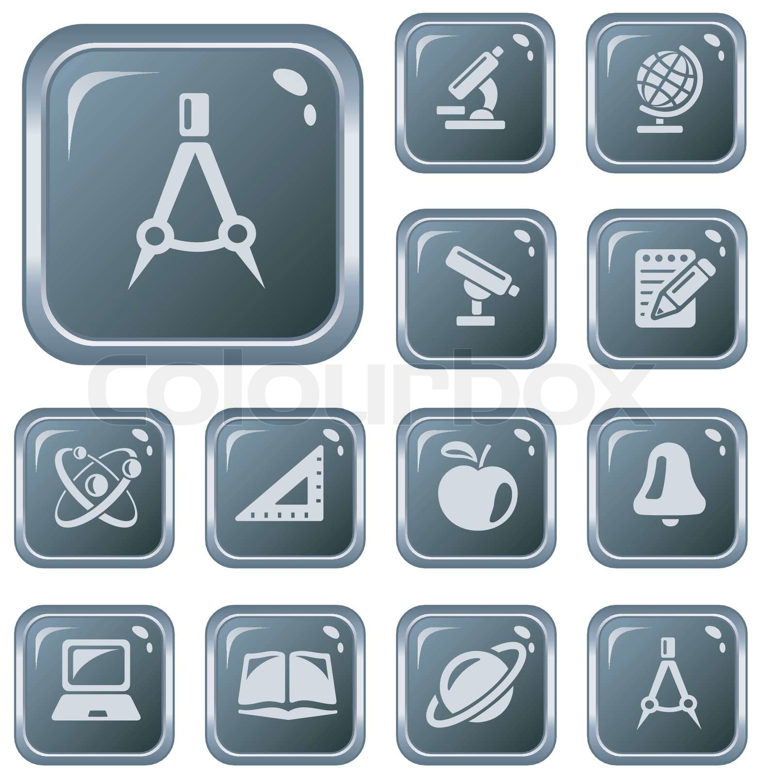 Education buttons | Stock vector | Colourbox