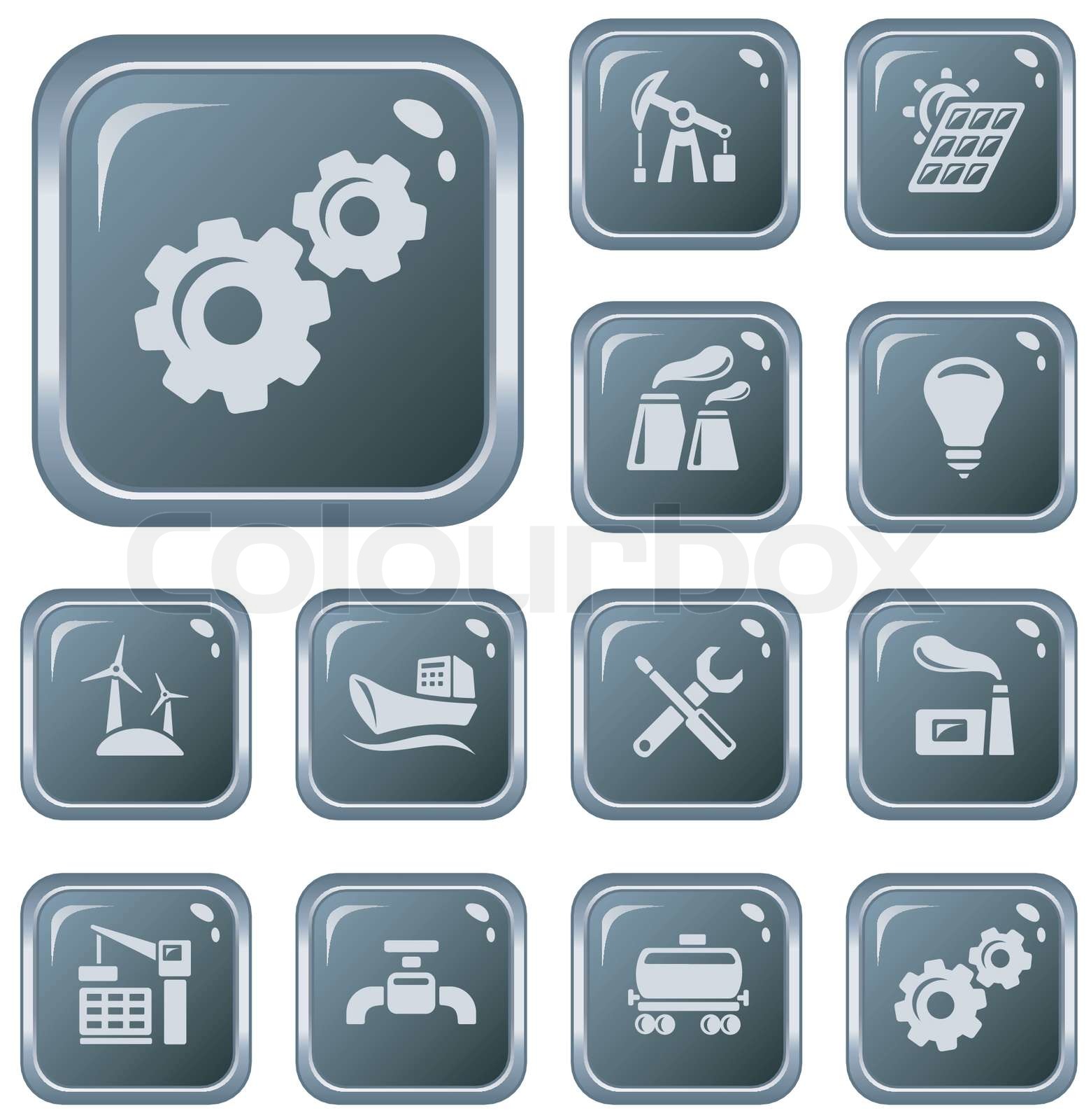 Industrial buttons | Stock vector | Colourbox