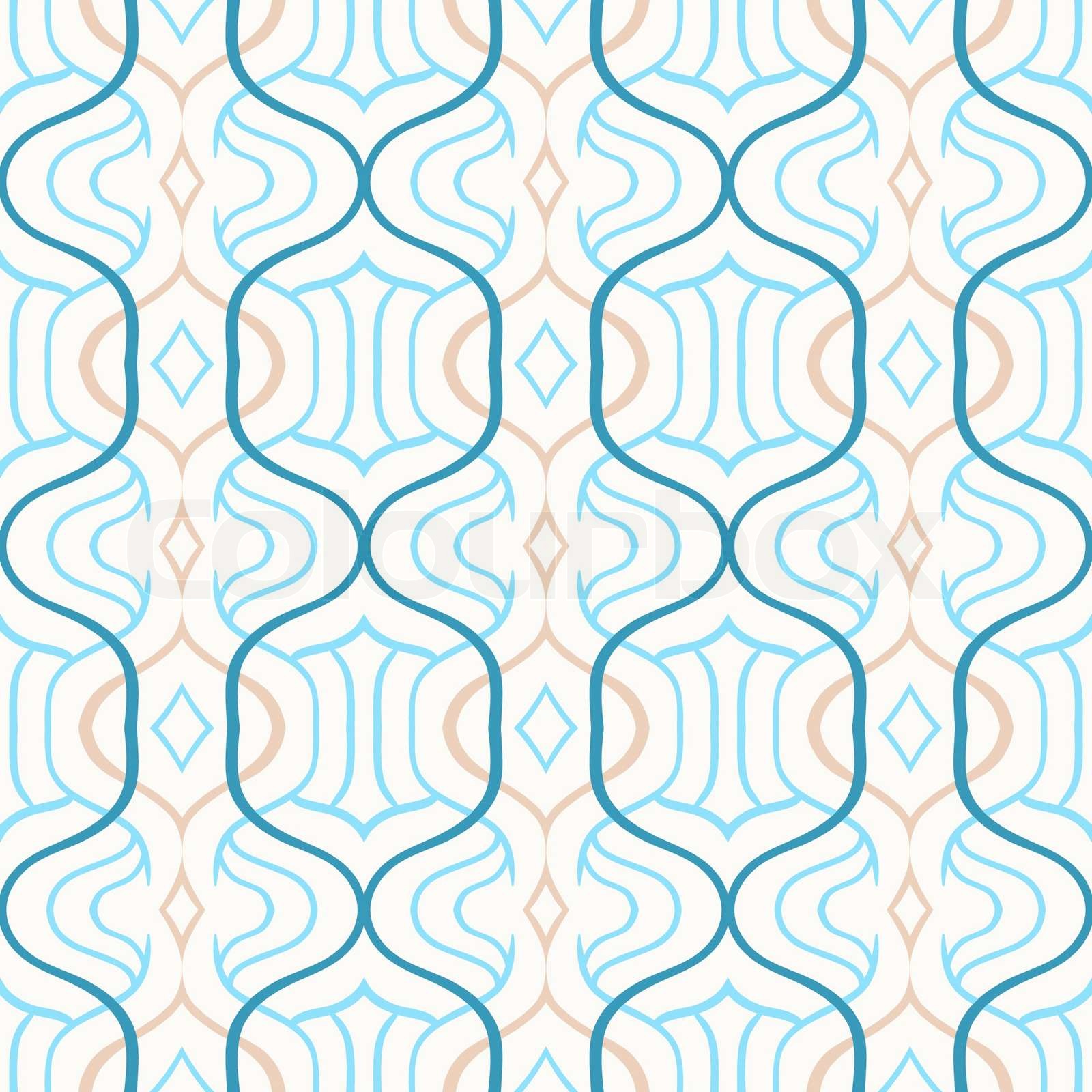 Vector simple Moroccan pattern in blue and white | Stock vector | Colourbox