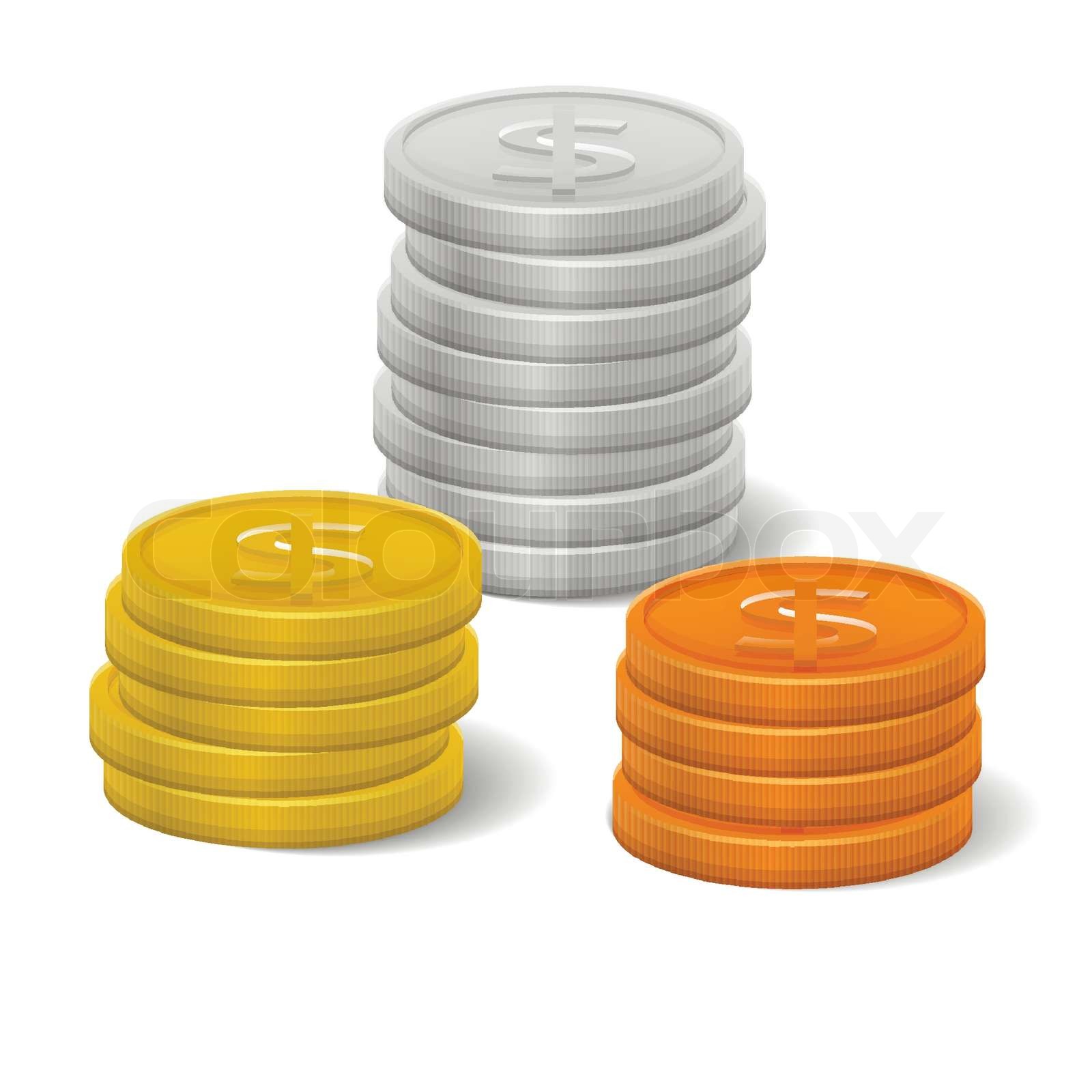 Münzen Icon | Stock-Vektor | Colourbox