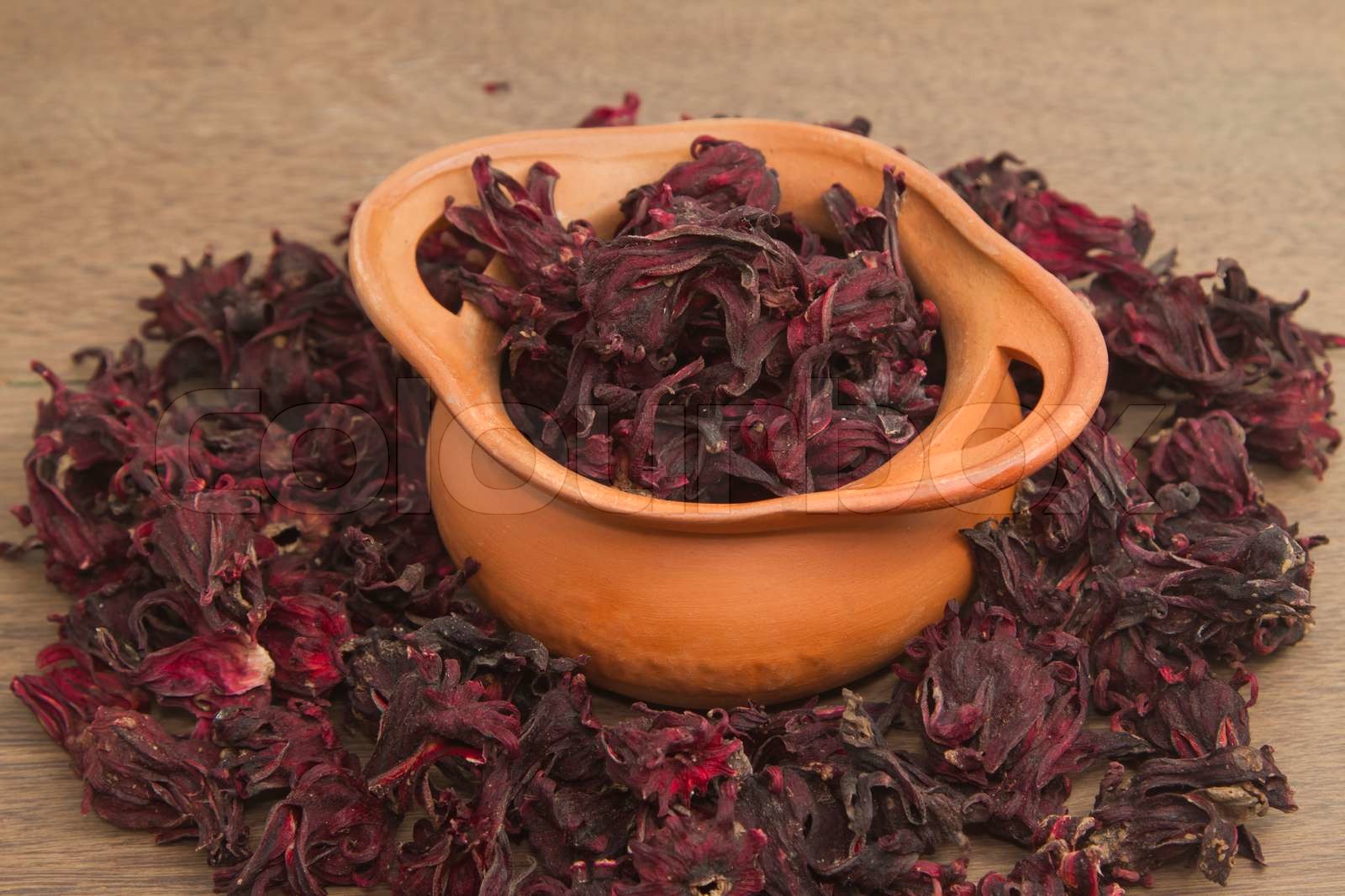 Dried roselle Hibiscus sabdariffa , Hibiscus roselle tea | Stock image ...