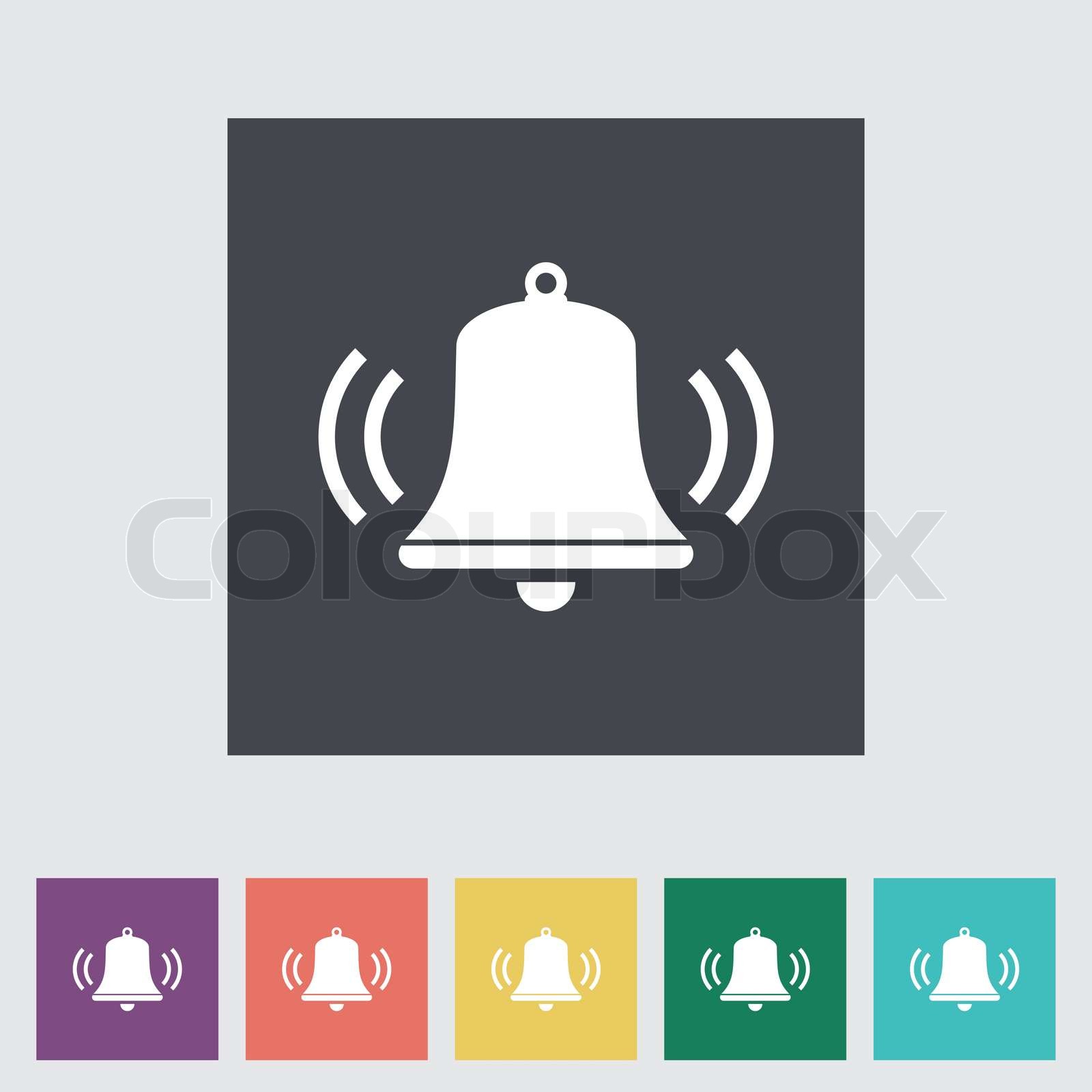 Glocke flach icon | Stock-Vektor | Colourbox